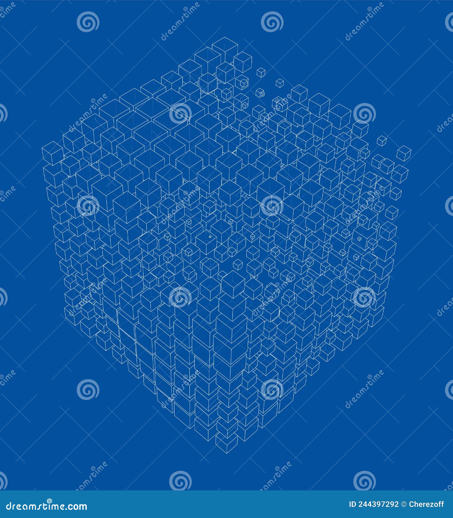 Vector Abstract Boxes Background Stock Vector - Illustration of graphic ...