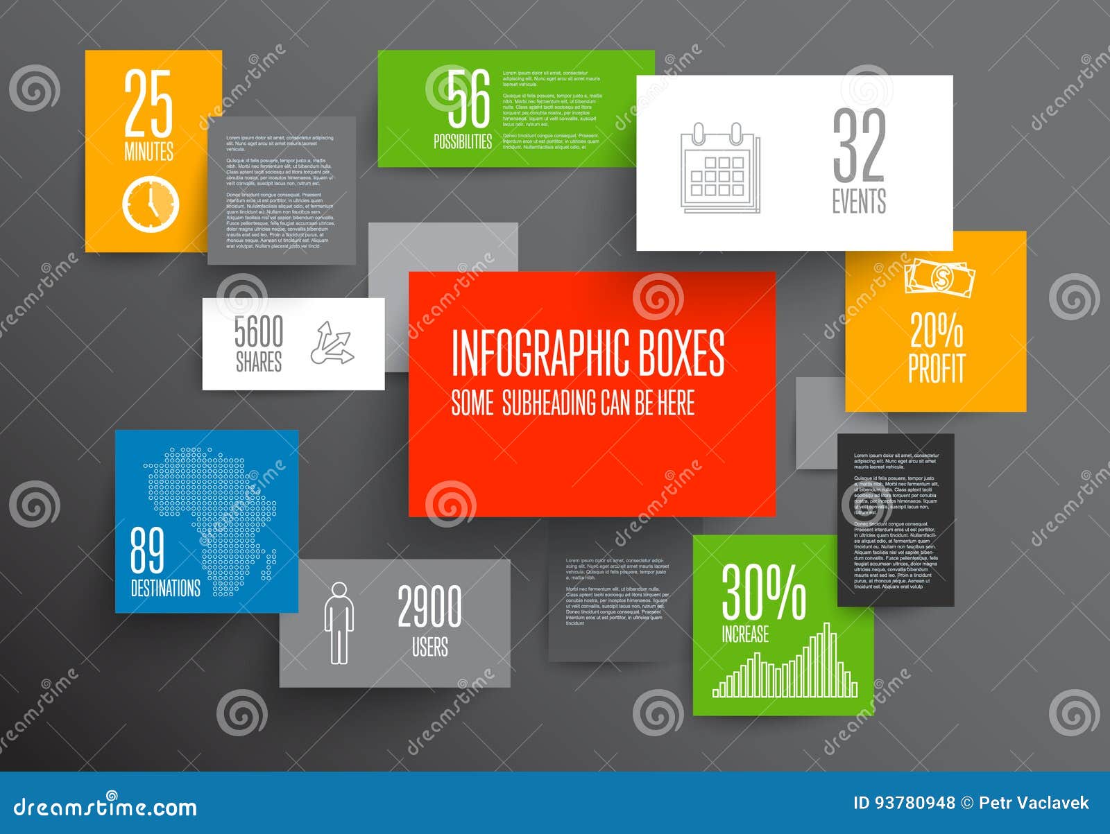 Vector Abstract Boxes Infographic Template Stock Vector - Illustration ...