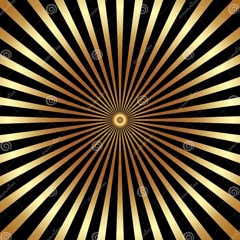 Vector Abstract Bright Background with Golden Rays Stock Vector ...
