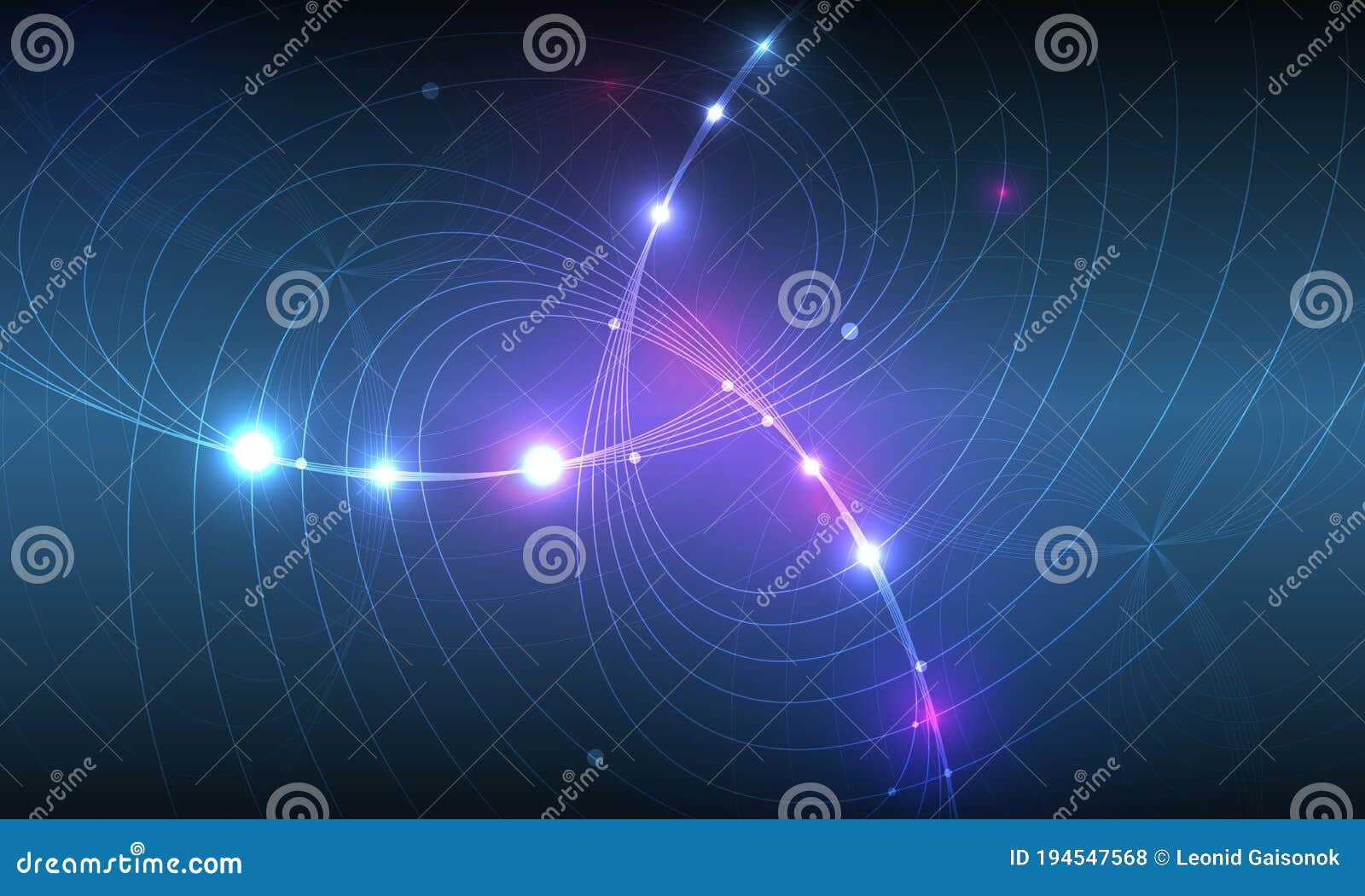 Vector Abstract Bright Rounded Lines. Space Design Illustration Stock ...