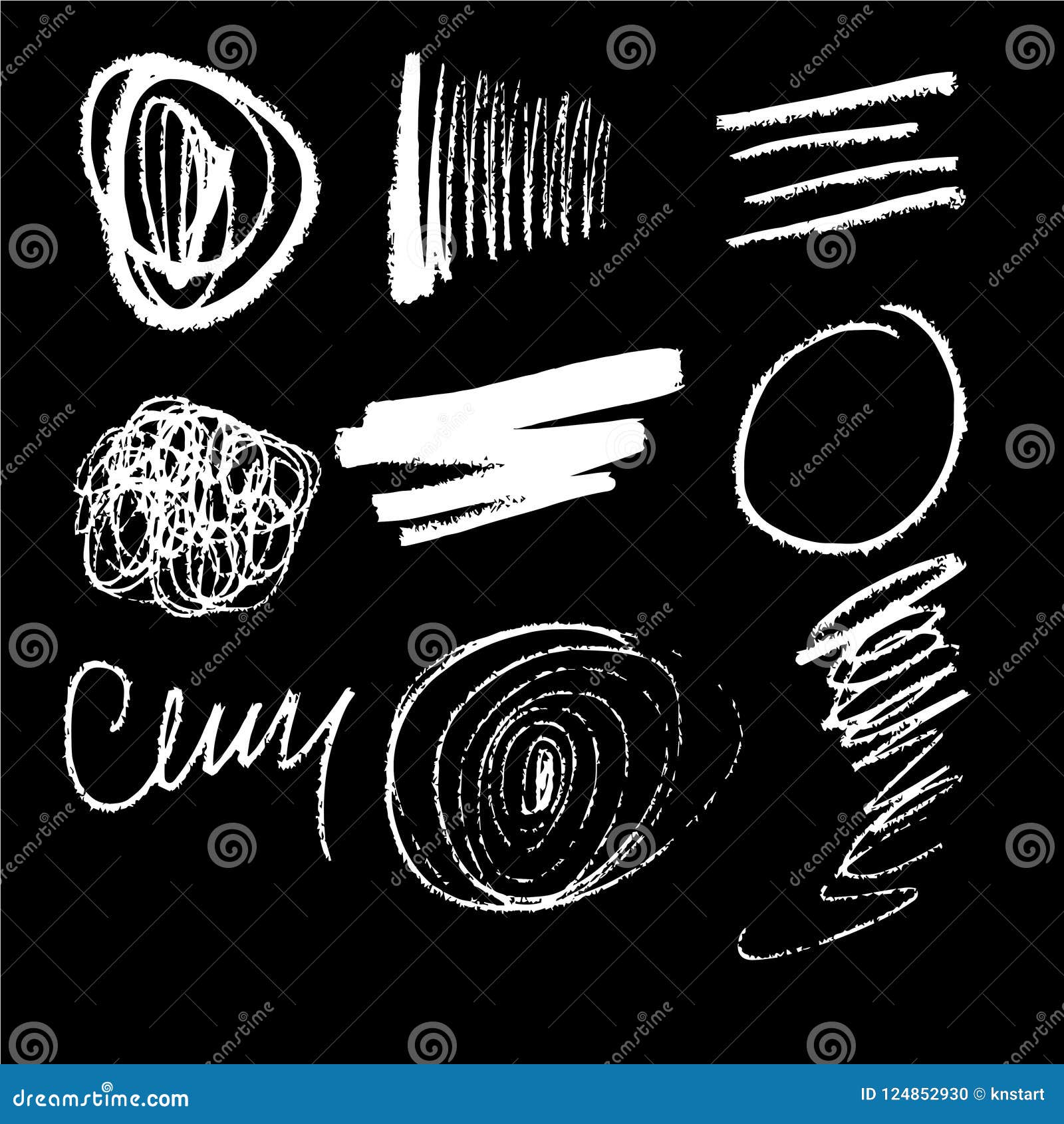 Vector Abstract Creative Pattern with Brush Lines Stock Illustration ...