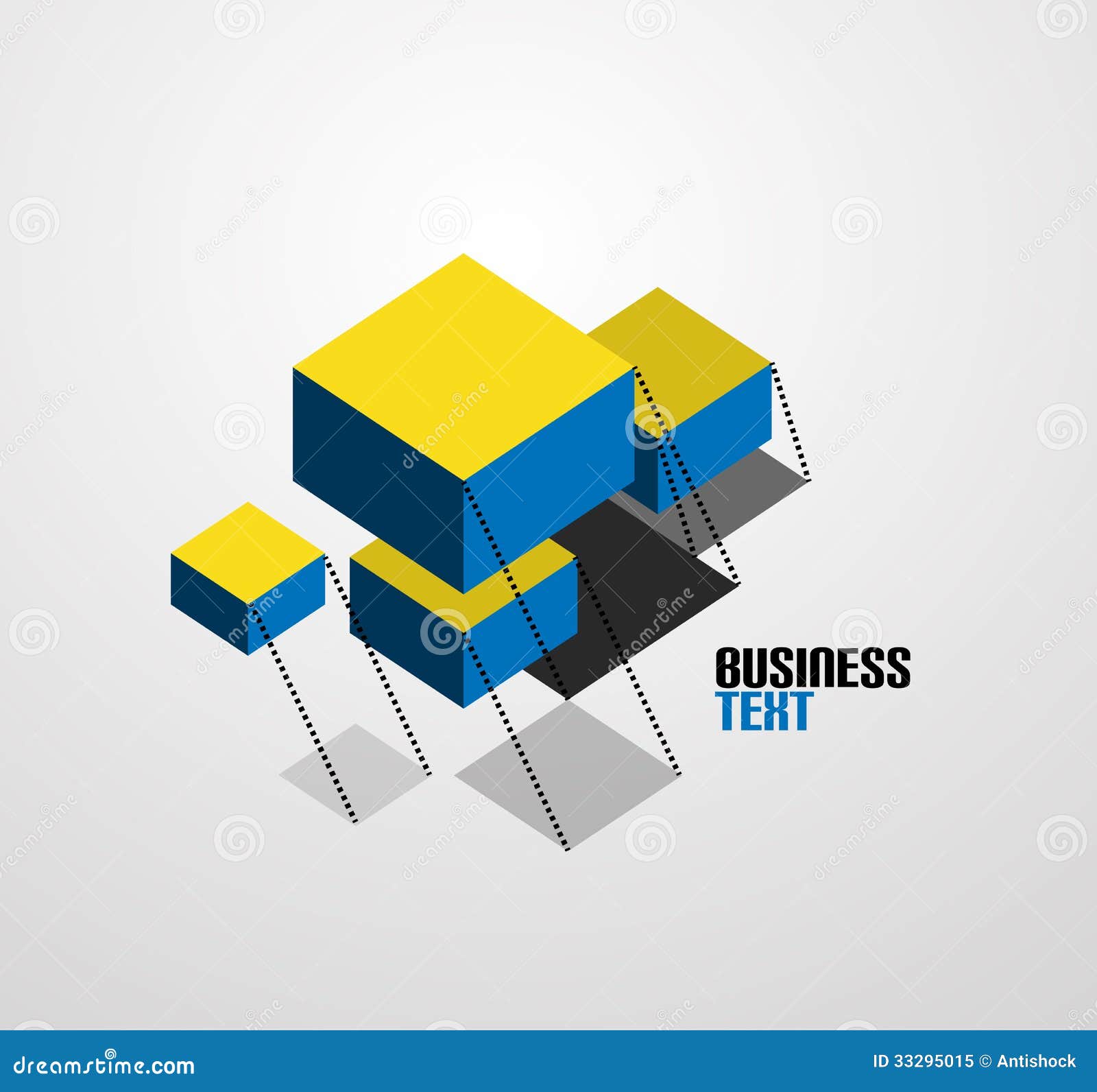 Vector Abstract Business Symbol Cubes Stock Vector - Illustration of ...