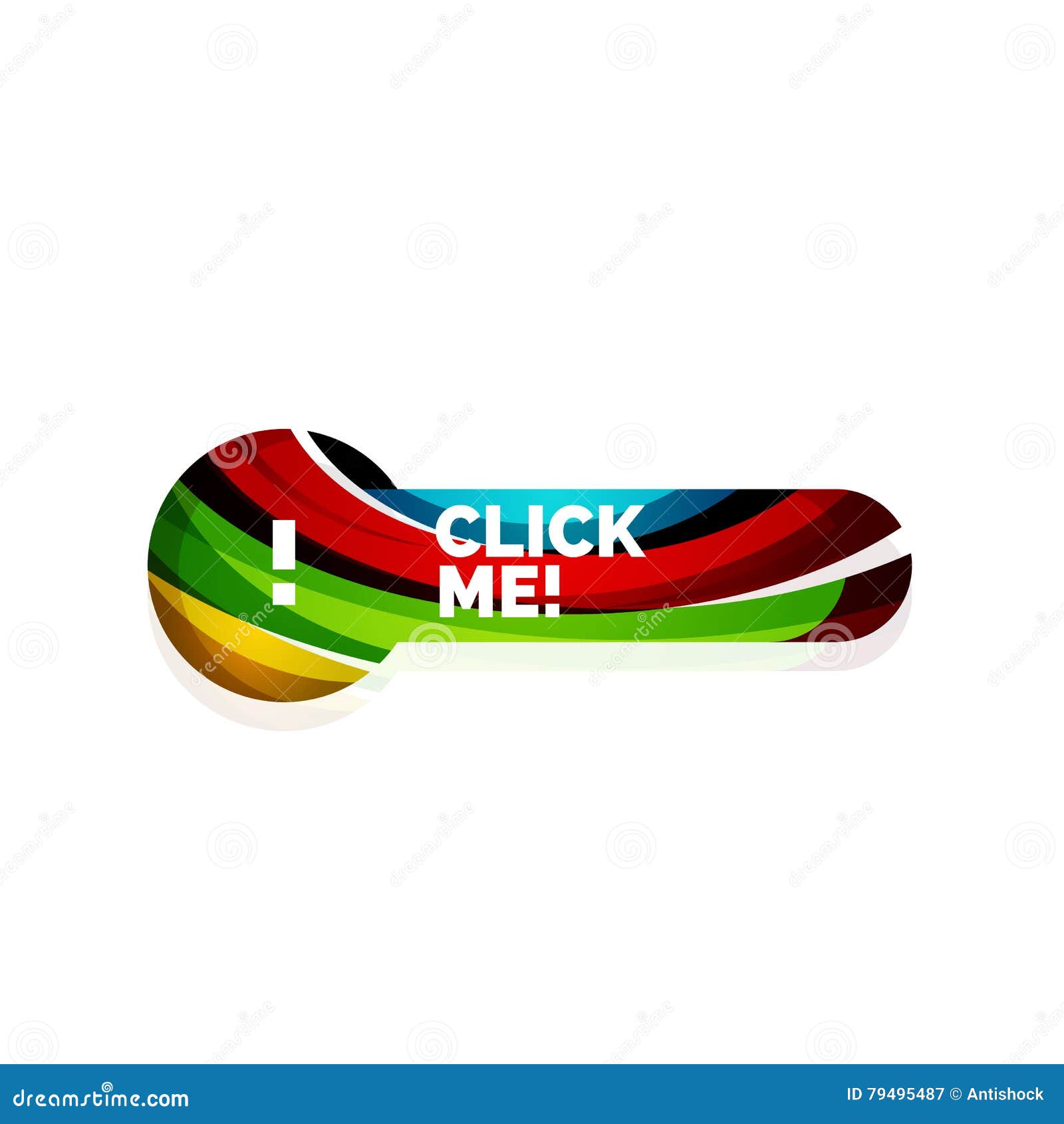 Vector Abstract Button Template Stock Vector - Illustration of click ...