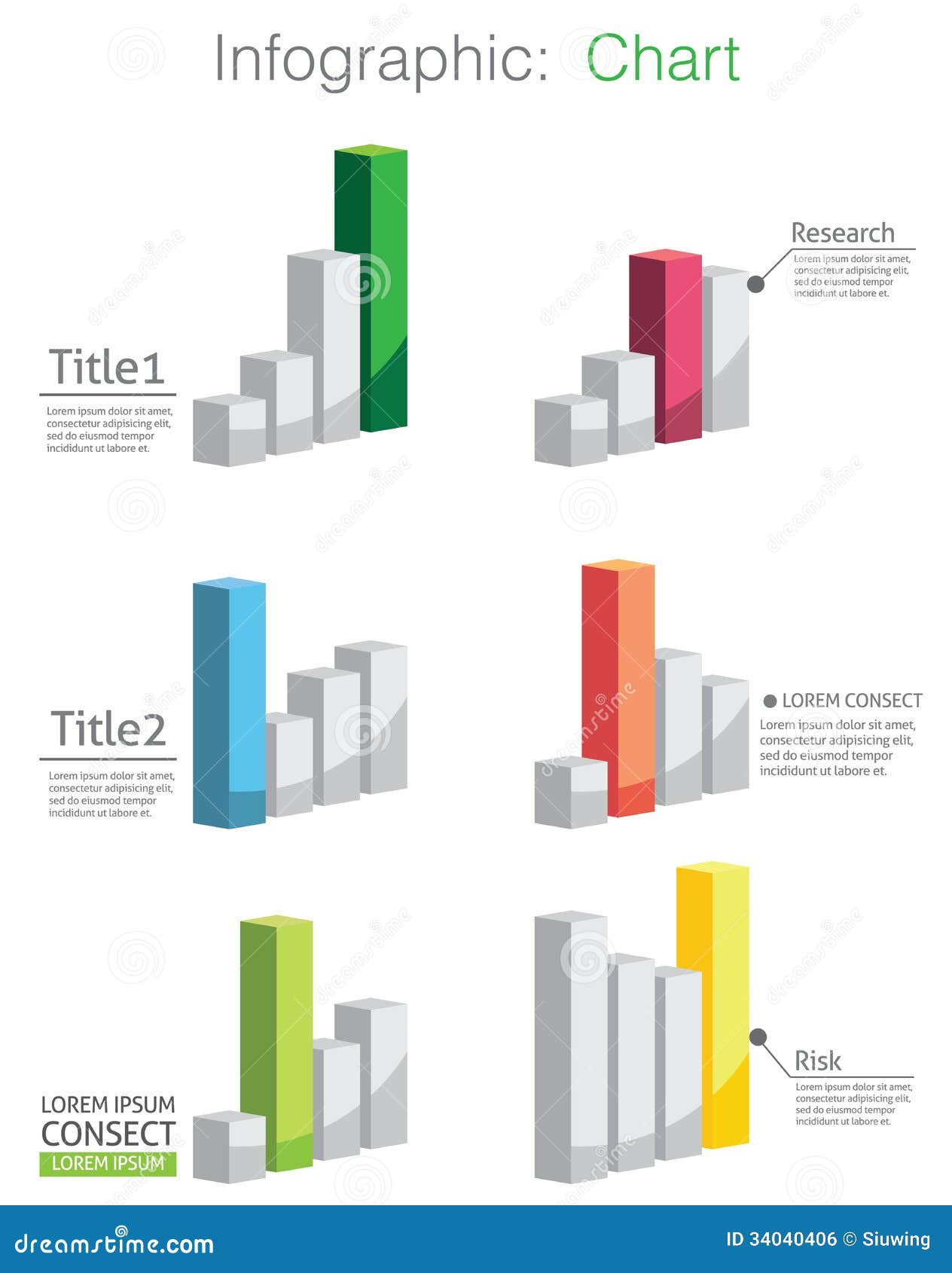 Vector of Abstract Chart and Info-graphic Stock Vector - Illustration ...