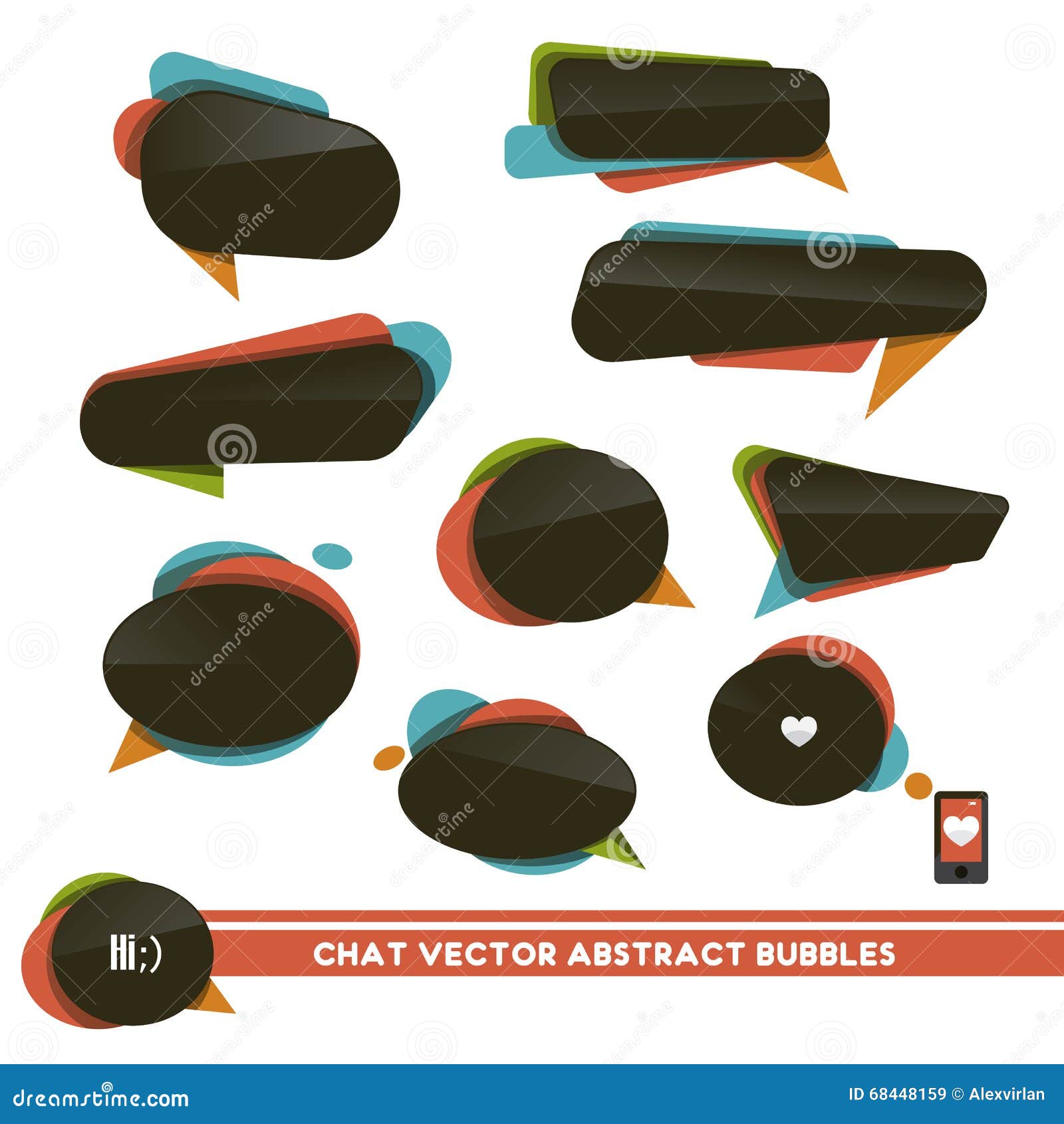 Vector Abstract Chat Bubbles Stock Vector - Illustration of talk ...