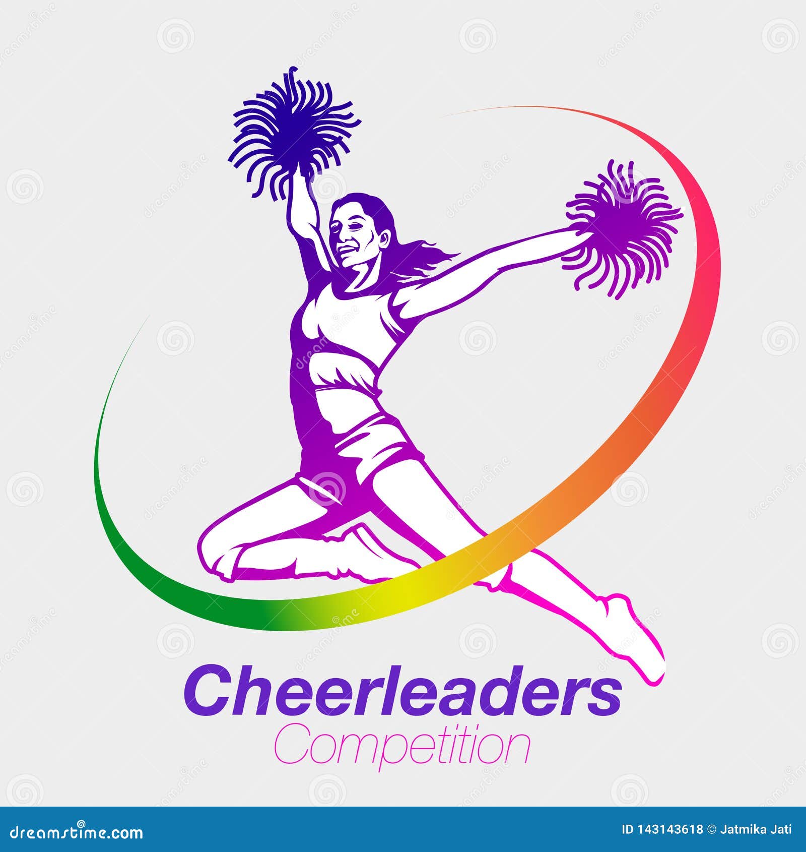 Cheerleader Competition Symbol. Cartoon Vector | CartoonDealer.com ...