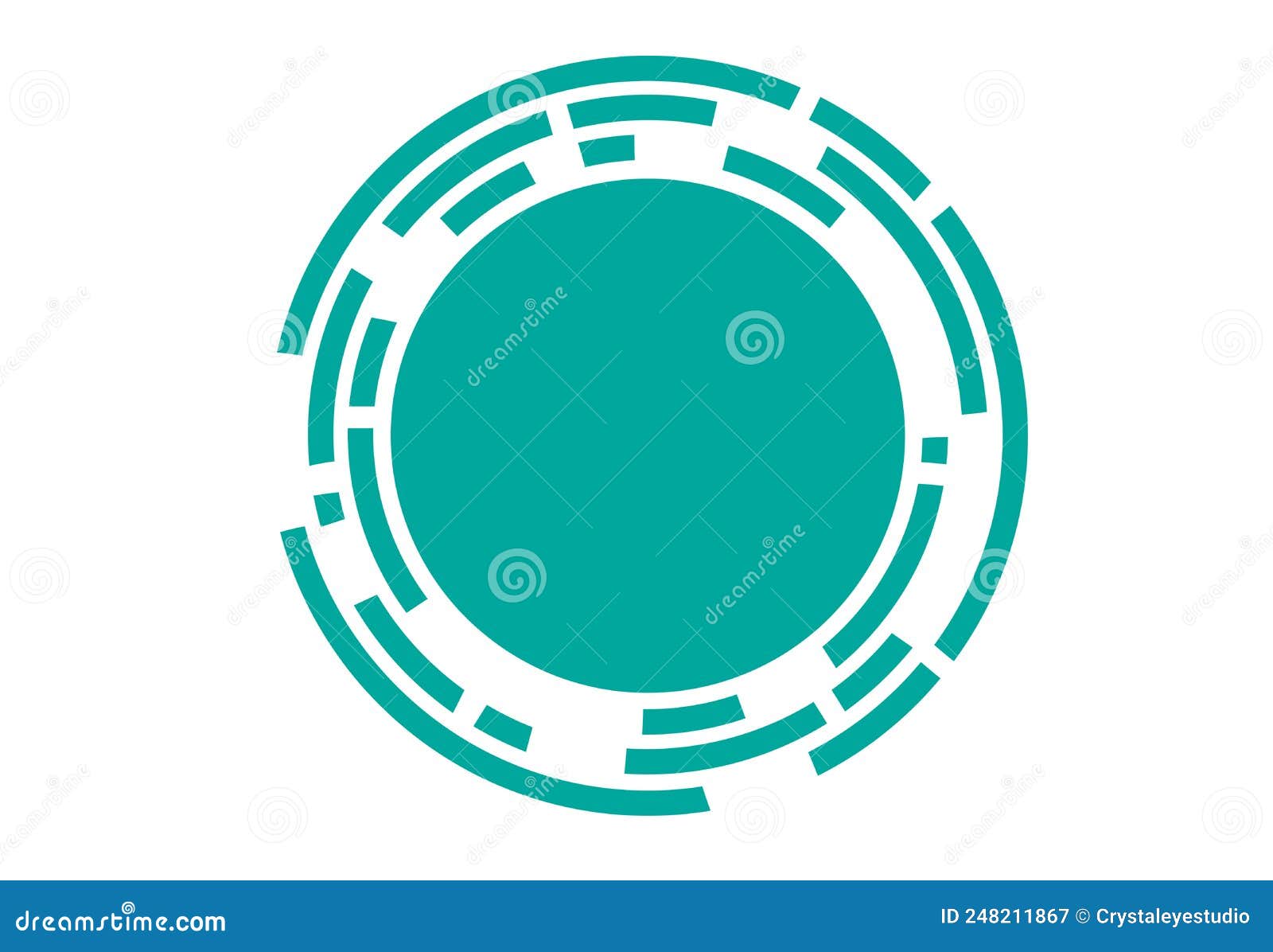 An Abstract Circle that Could Symbolize Technology or Chart Graphics ...