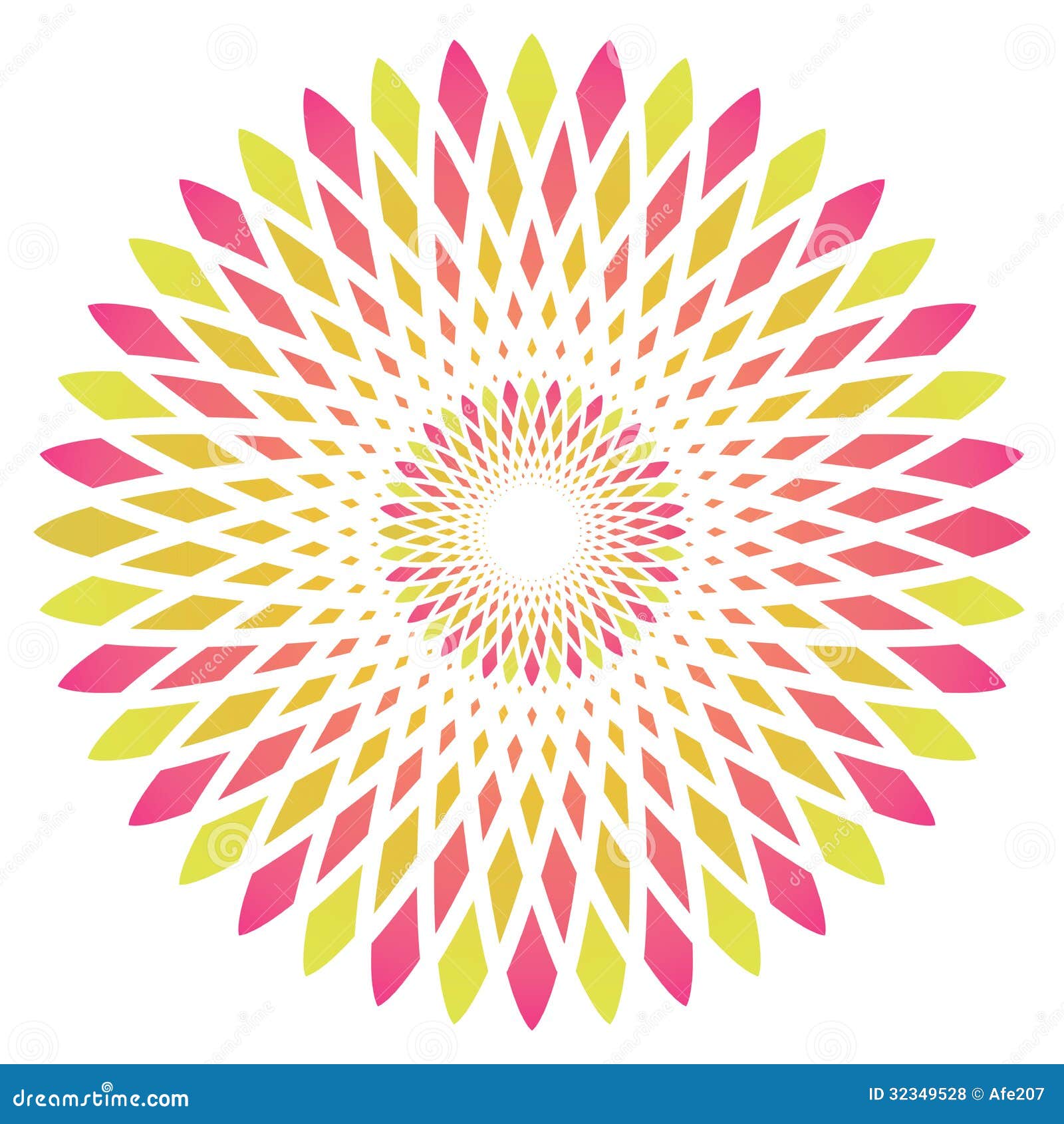 Vector Abstract Circle Flower Stock Vector - Illustration of beautiful ...