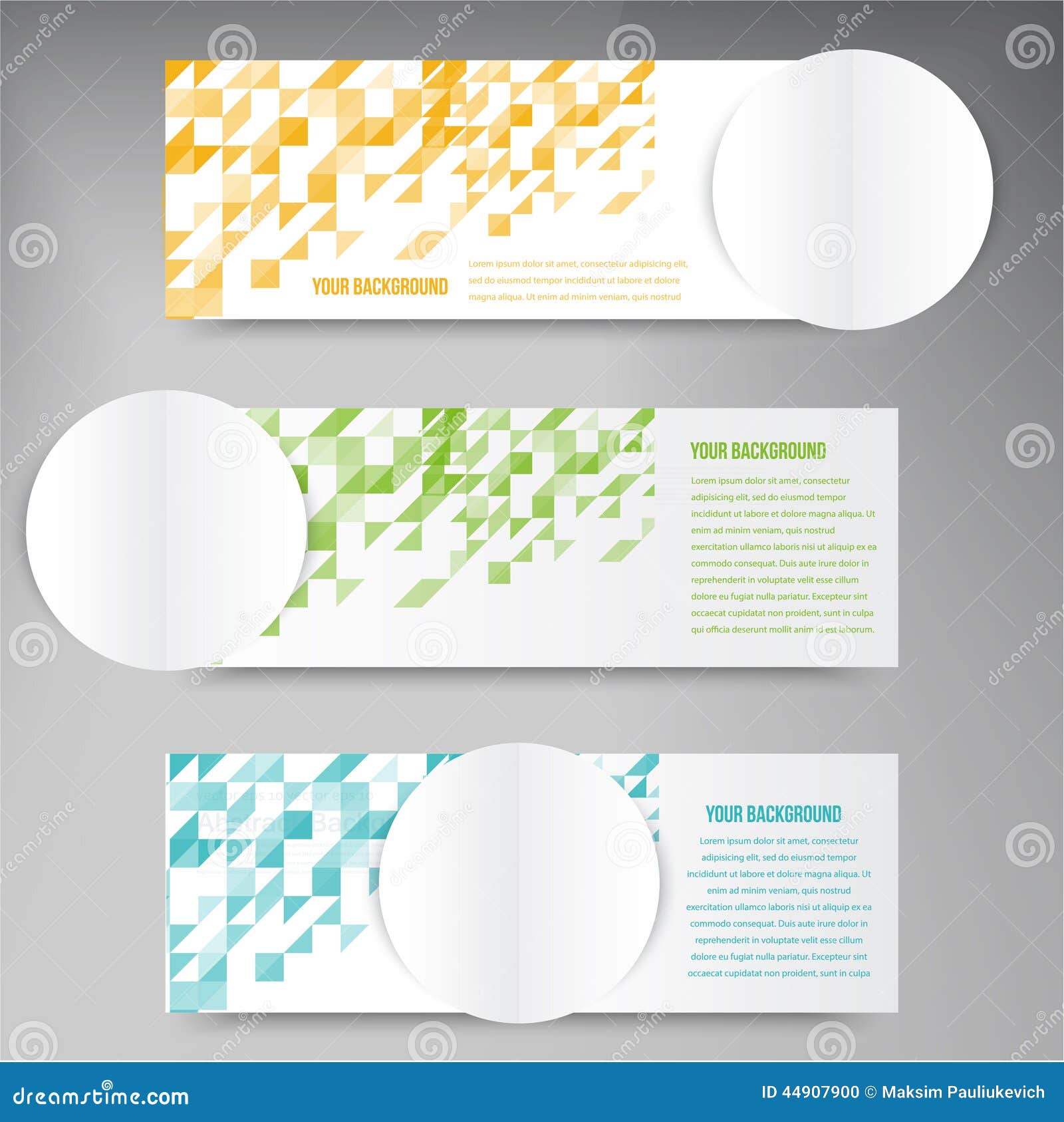 Vector Abstract Circles Template Banner. Design Stock Vector ...