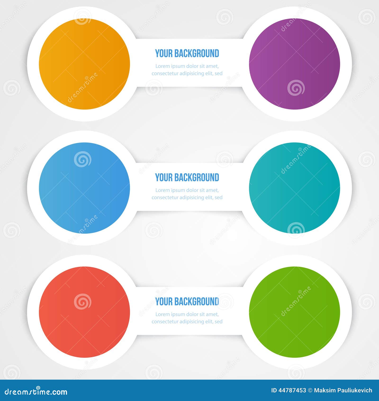 Vector Abstract Circles Template. Object Design Stock Vector ...