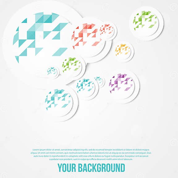 Vector Abstract Circles Template. Object Web Stock Illustration ...