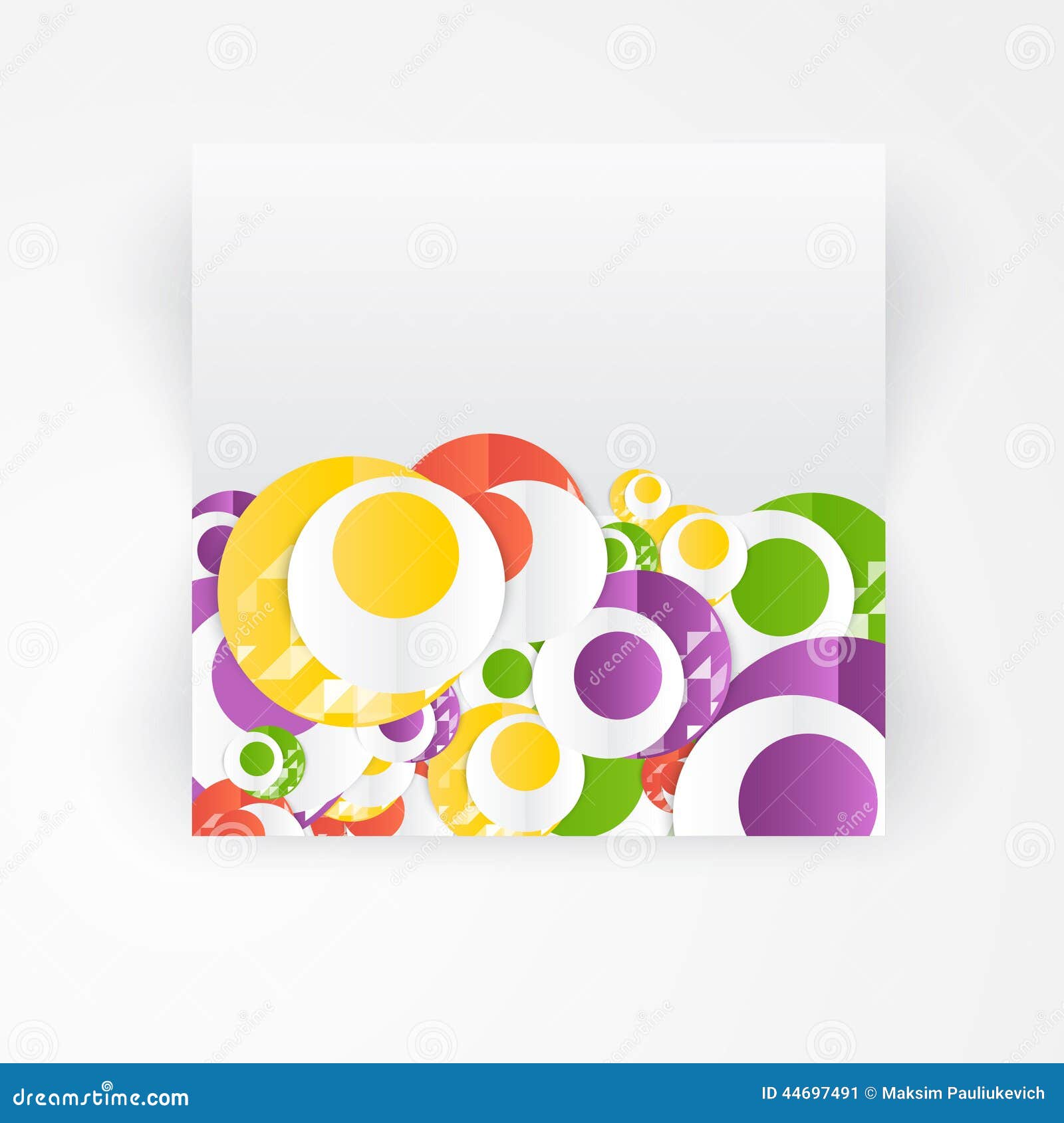 Vector Abstract Circles Template. Object Web Stock Vector ...