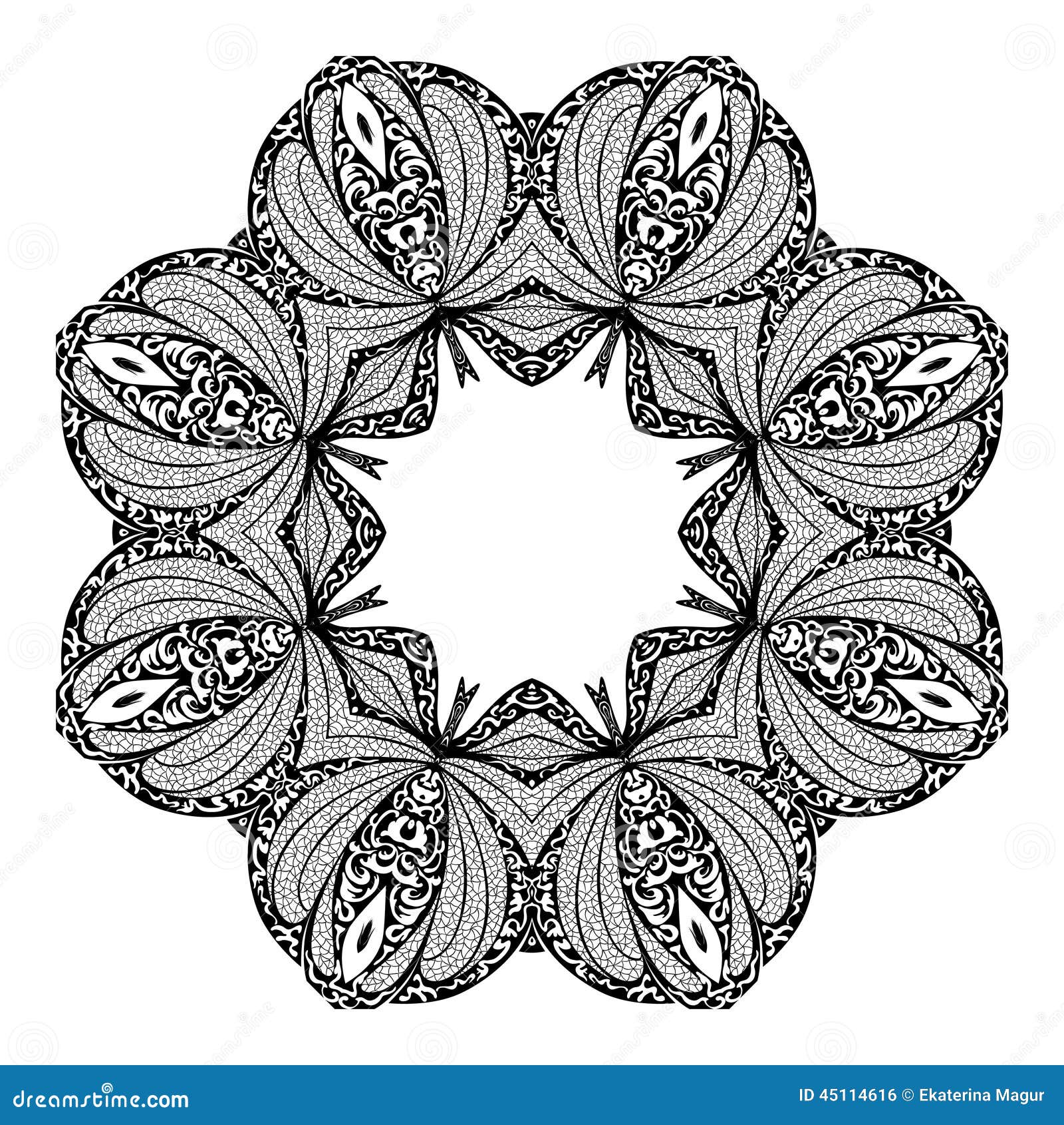 Vector Abstract Circular Pattern of Arabesques Stock Vector ...