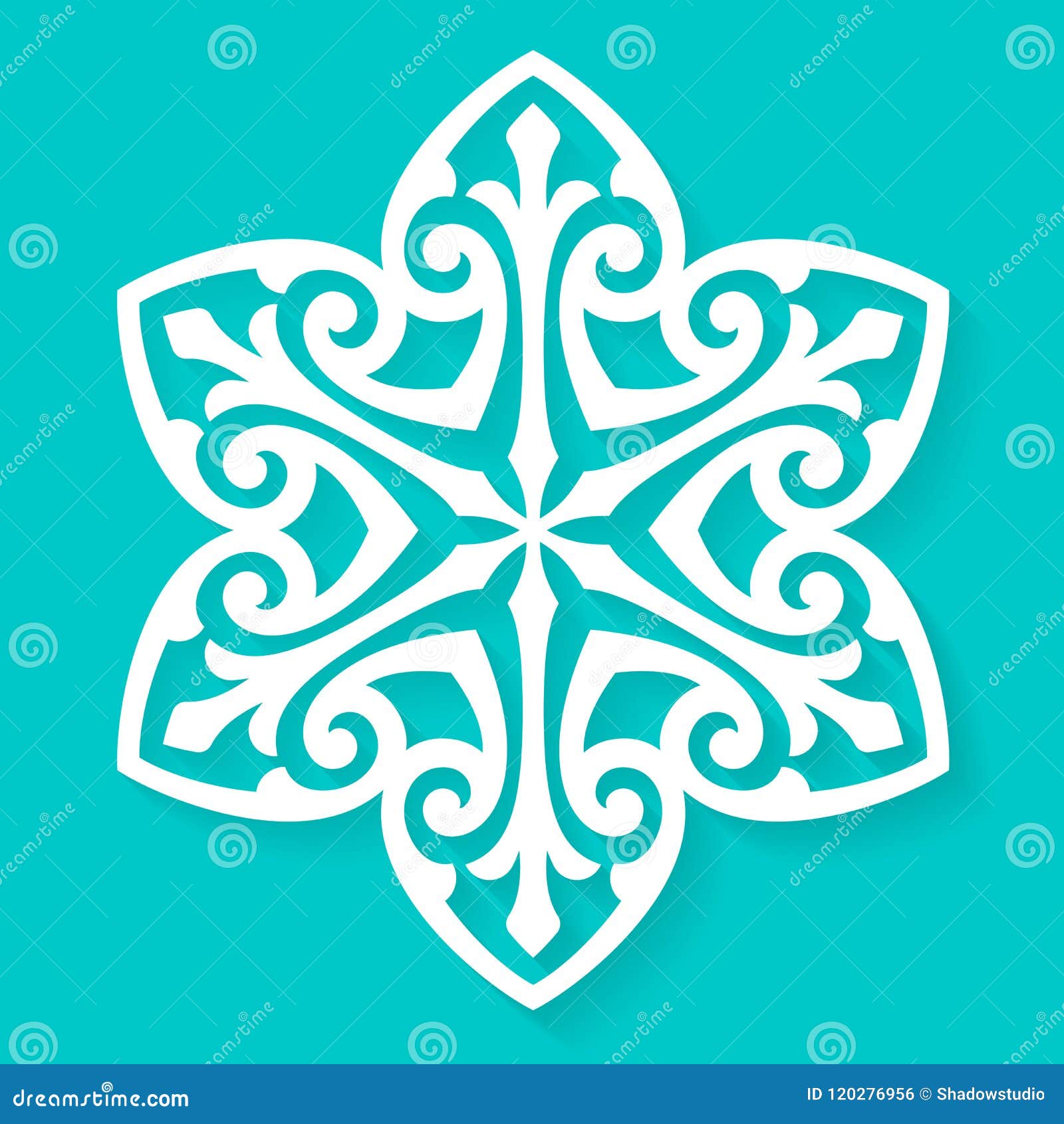 Vector Abstract Circular Pattern Design Mandala Style Stock Vector