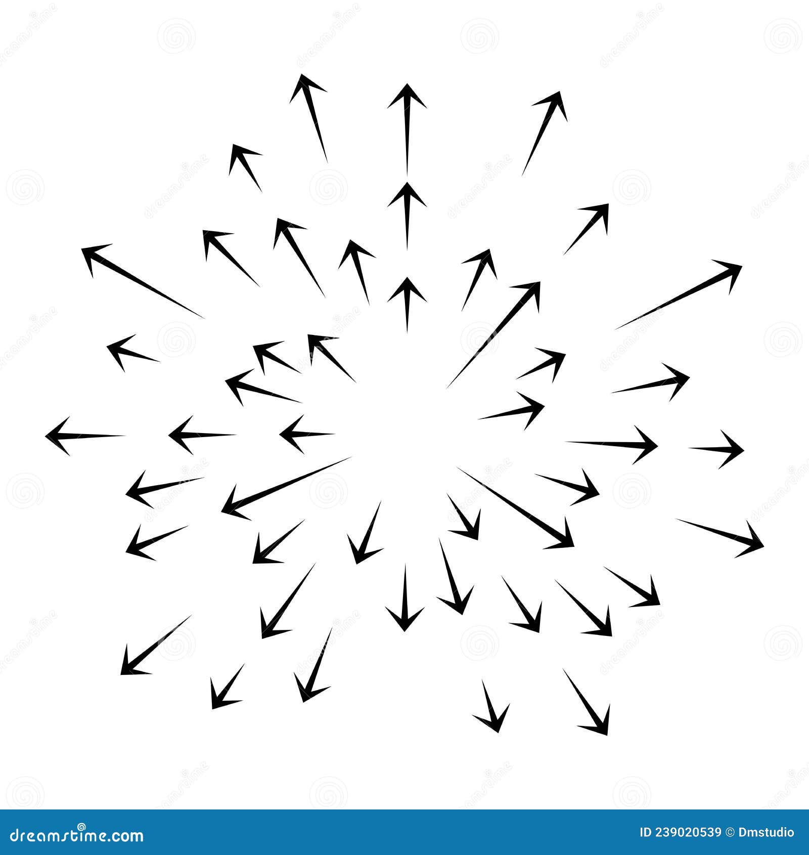 Vector Abstract Circular Radiating Arrow Burst Stock Vector ...