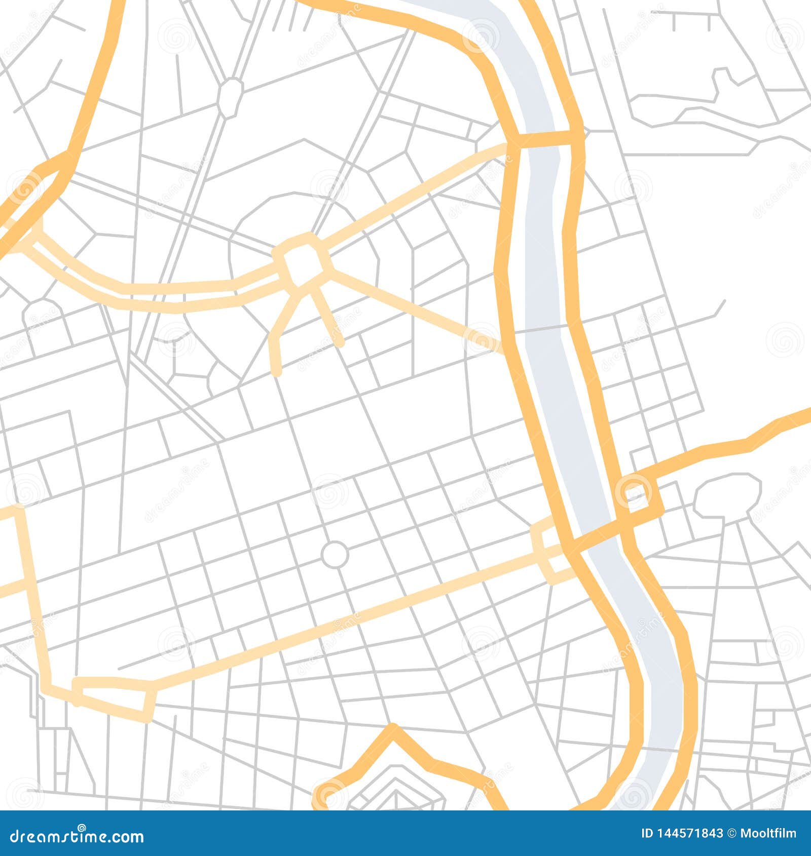 Vector Abstract City Map in Light Colors Stock Vector - Illustration of ...