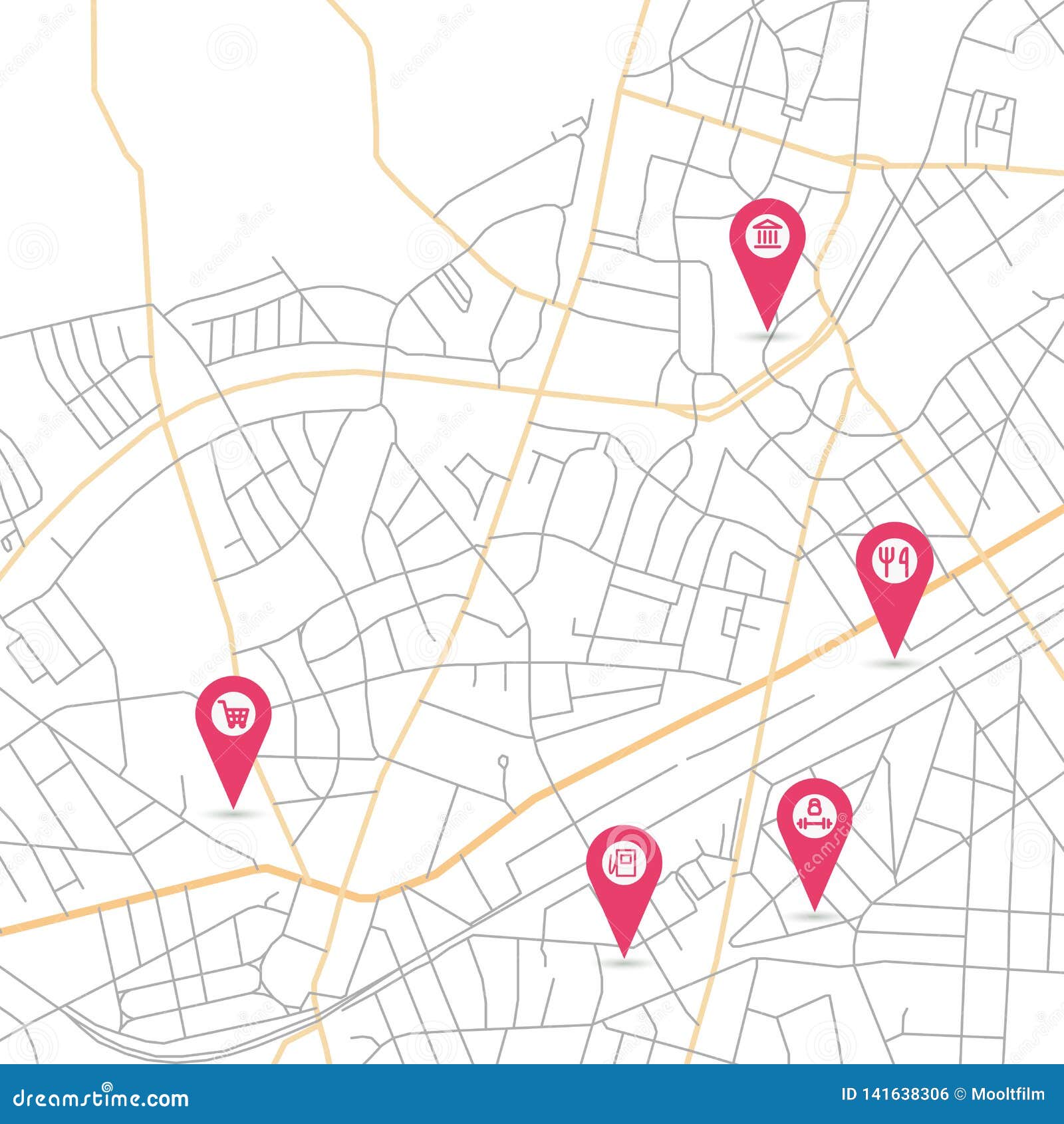 Abstract Geotag Logo And Red Map Pin Icon Vector Illustration ...