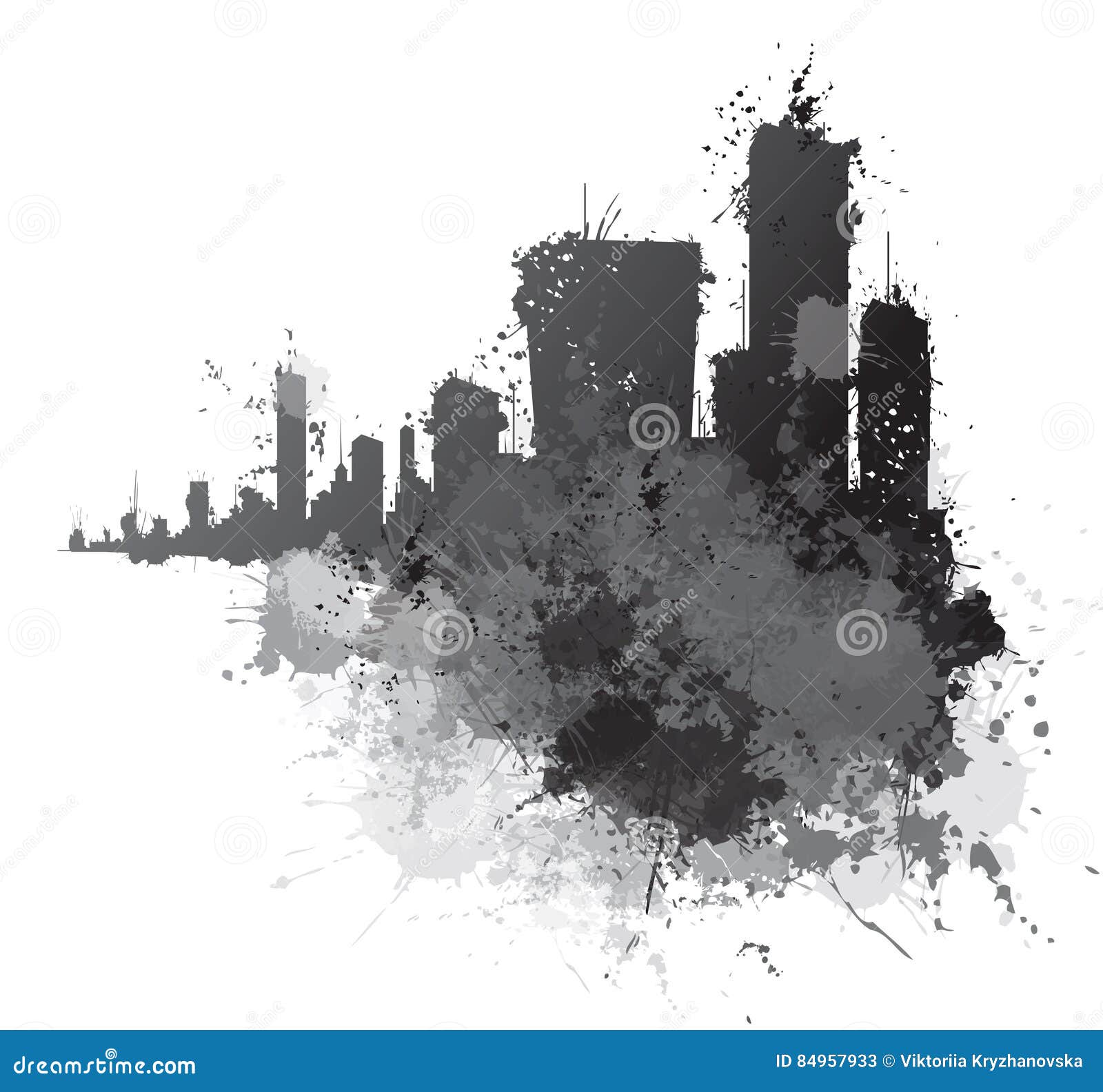 Abstract Cityscape: Ray Tracing With Y2k Databending Twist Royalty-Free ...