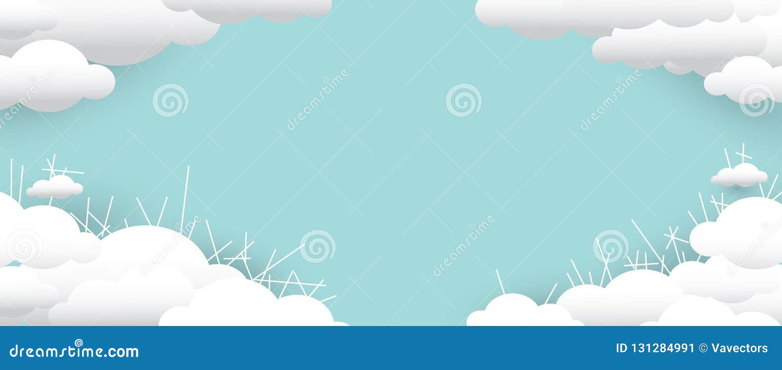 Abstract Cloud Background with Fun Design Style Stock Vector ...