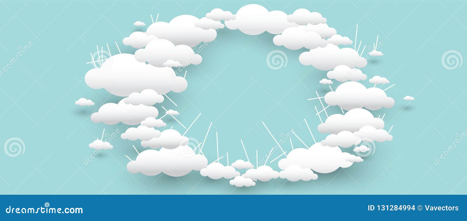 Abstract Cloud Background with Fun Design Style Stock Vector ...