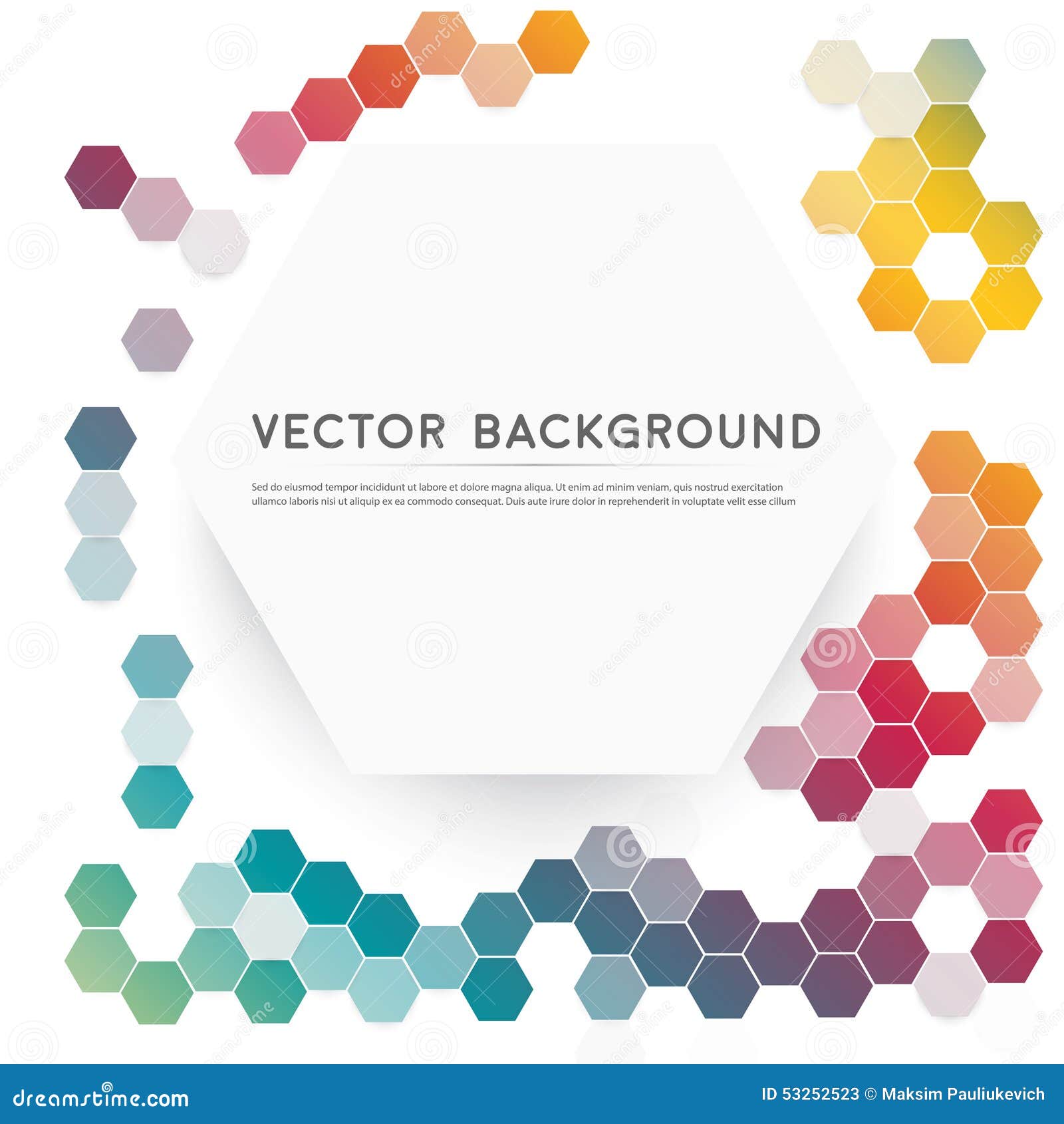 Vector Abstract Color 3d Hexagonal Stock Vector - Illustration of ...