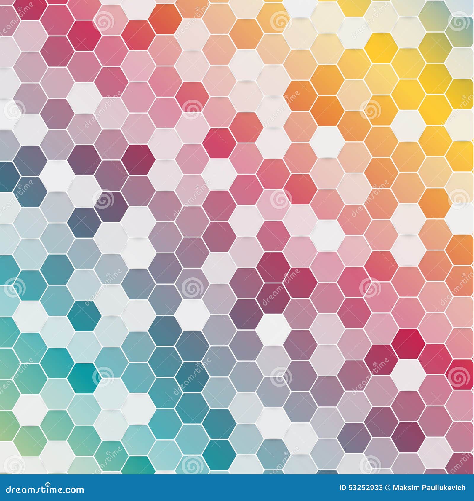 Vector Abstract Color 3d Hexagonal Stock Vector - Illustration of ...