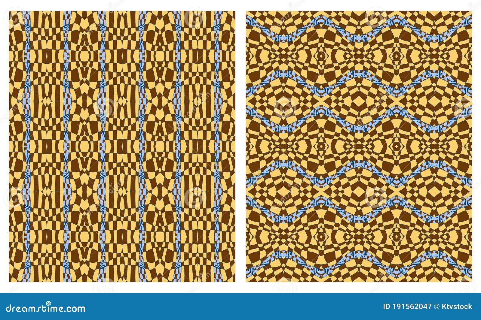 Vector Abstract Color Grid Patterns Set. Stock Vector - Illustration of ...