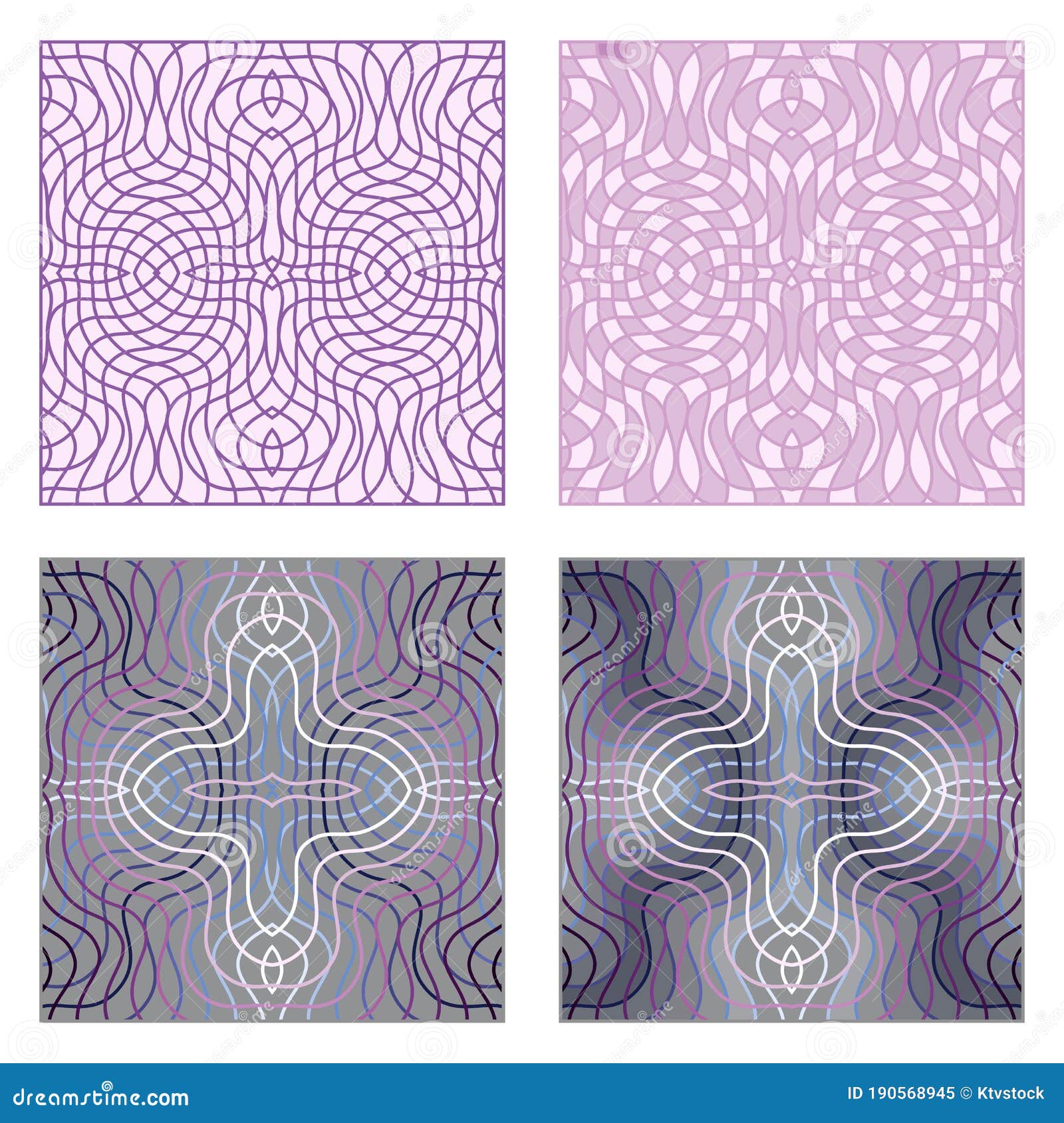 Vector Abstract Color Grid Patterns Set Stock Vector - Illustration of ...
