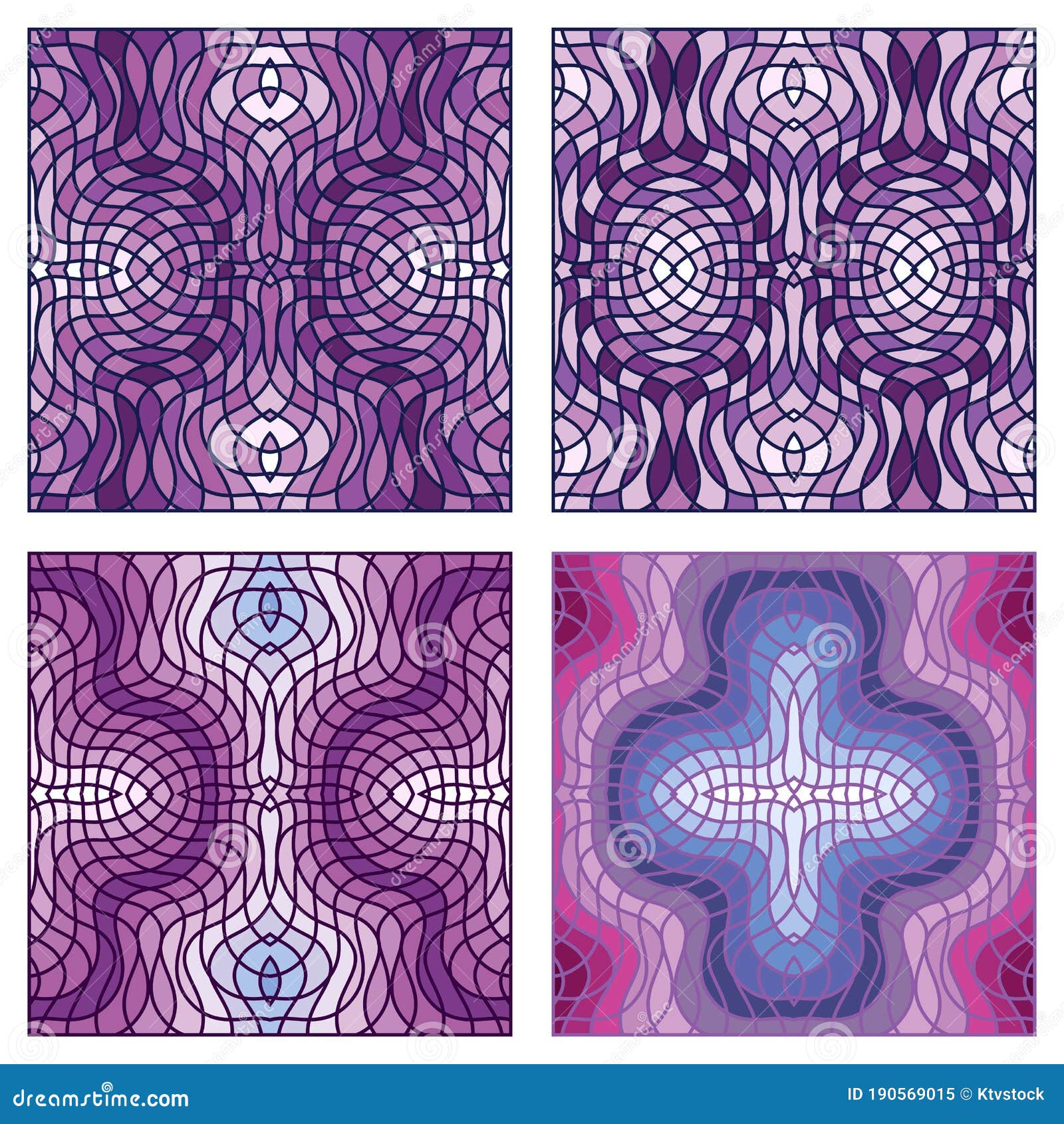 Vector Abstract Color Grid Patterns Set Stock Vector Illustration Of