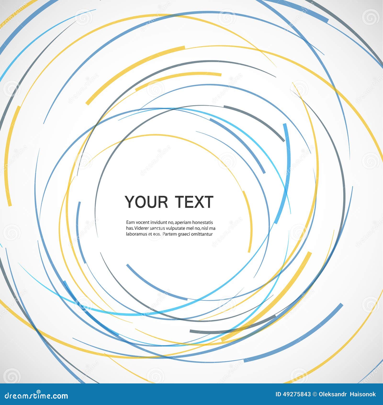 Vector Abstract Color Line and Circle Background Stock Vector ...