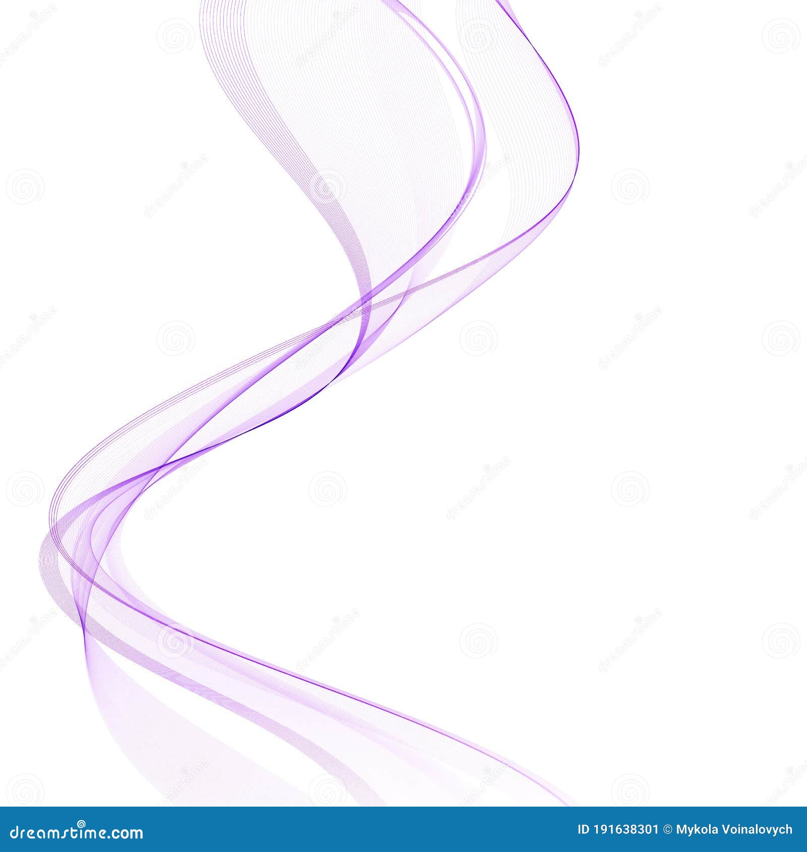 Vector Abstract Color Wave Background with Shadow, Lilac Wave Design ...