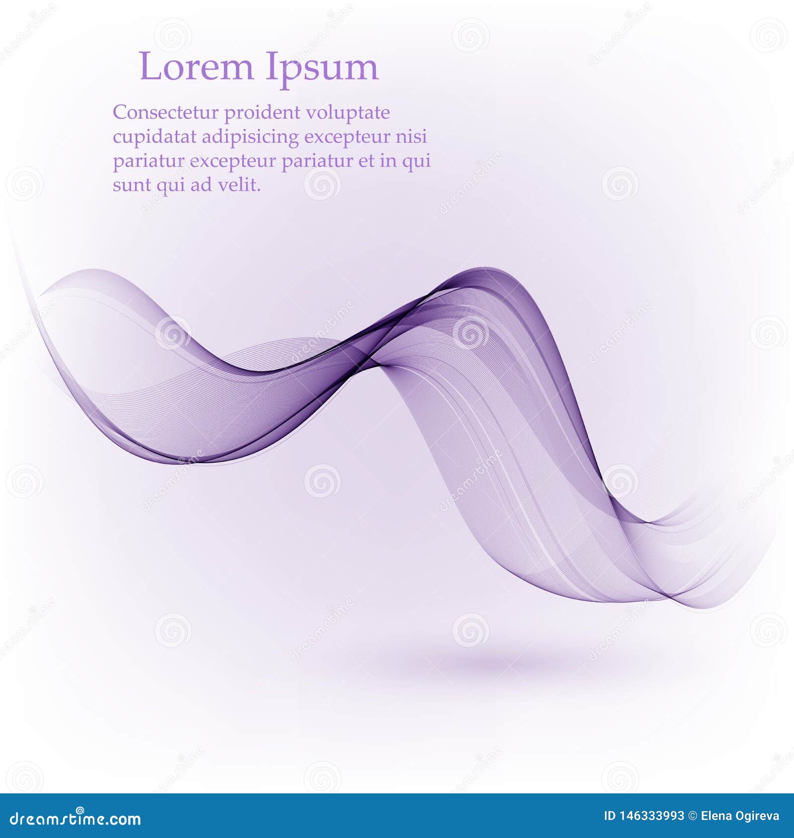 Vector Abstract Color Wavy Lines. Purple Color Smoke Wave. Transparent ...