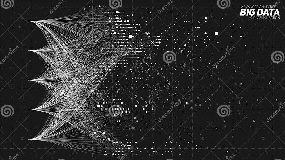 Vector Abstract Colorful Big Data Information Sorting Visualization Social Network Financial