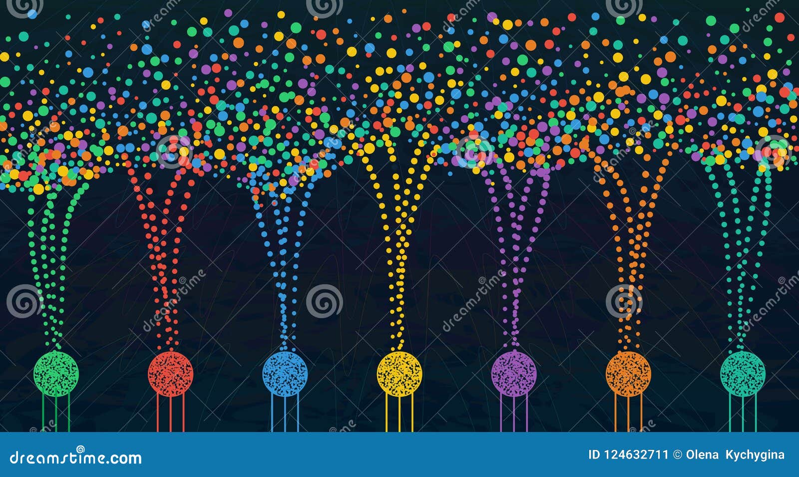 Vector Abstract Colorful Big Data Information Sorting Visualization Stock Illustration