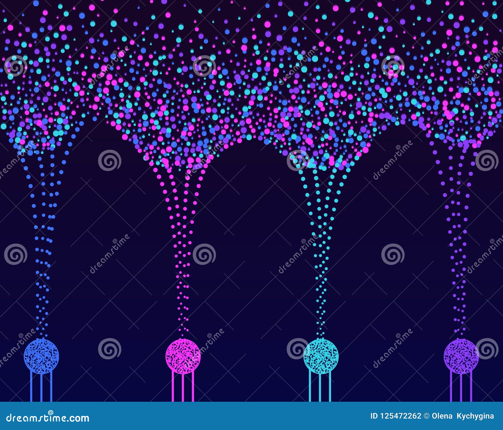 Vector Abstract Colorful Big Data Information Sorting Visualization Stock Vector Illustration