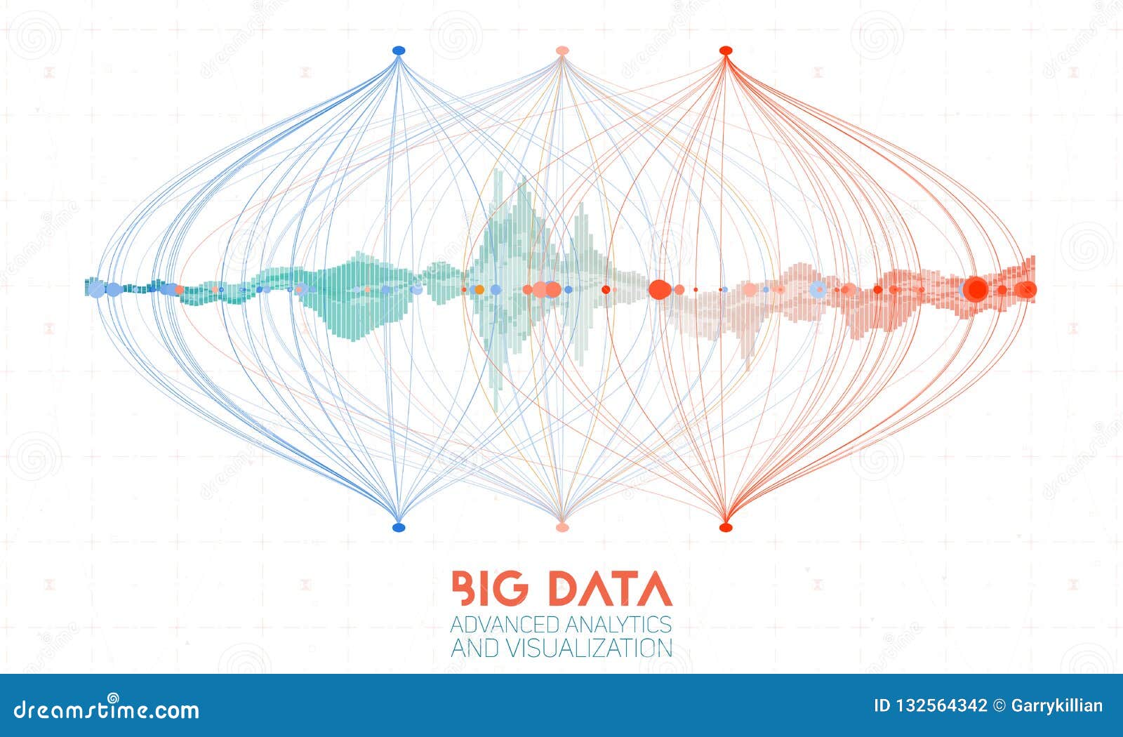 Vector Abstract Colorful Big Data Information Sorting Visualization Social Network Financial