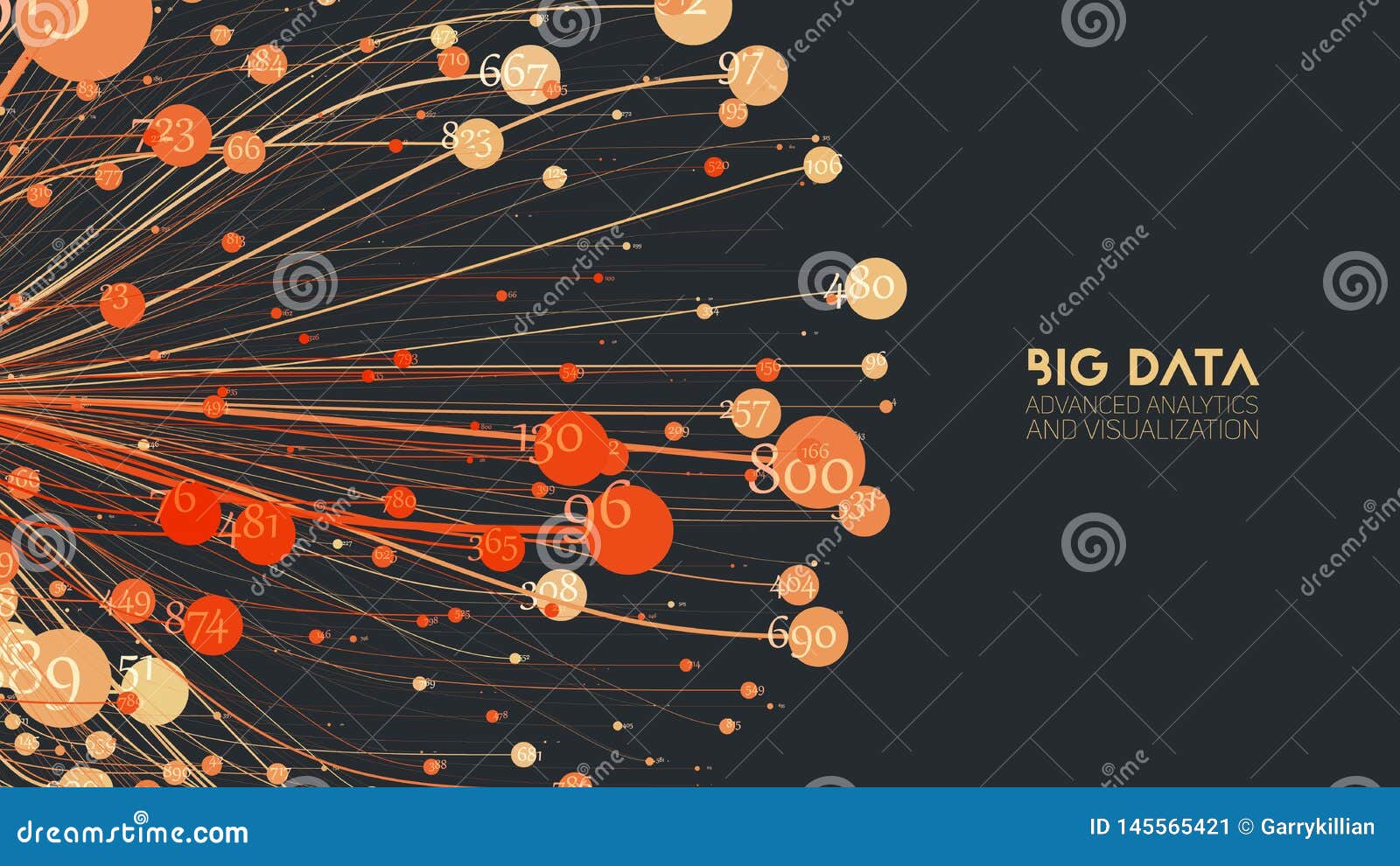Vector Abstract Colorful Big Data Information Sorting Visualization Social Network Financial