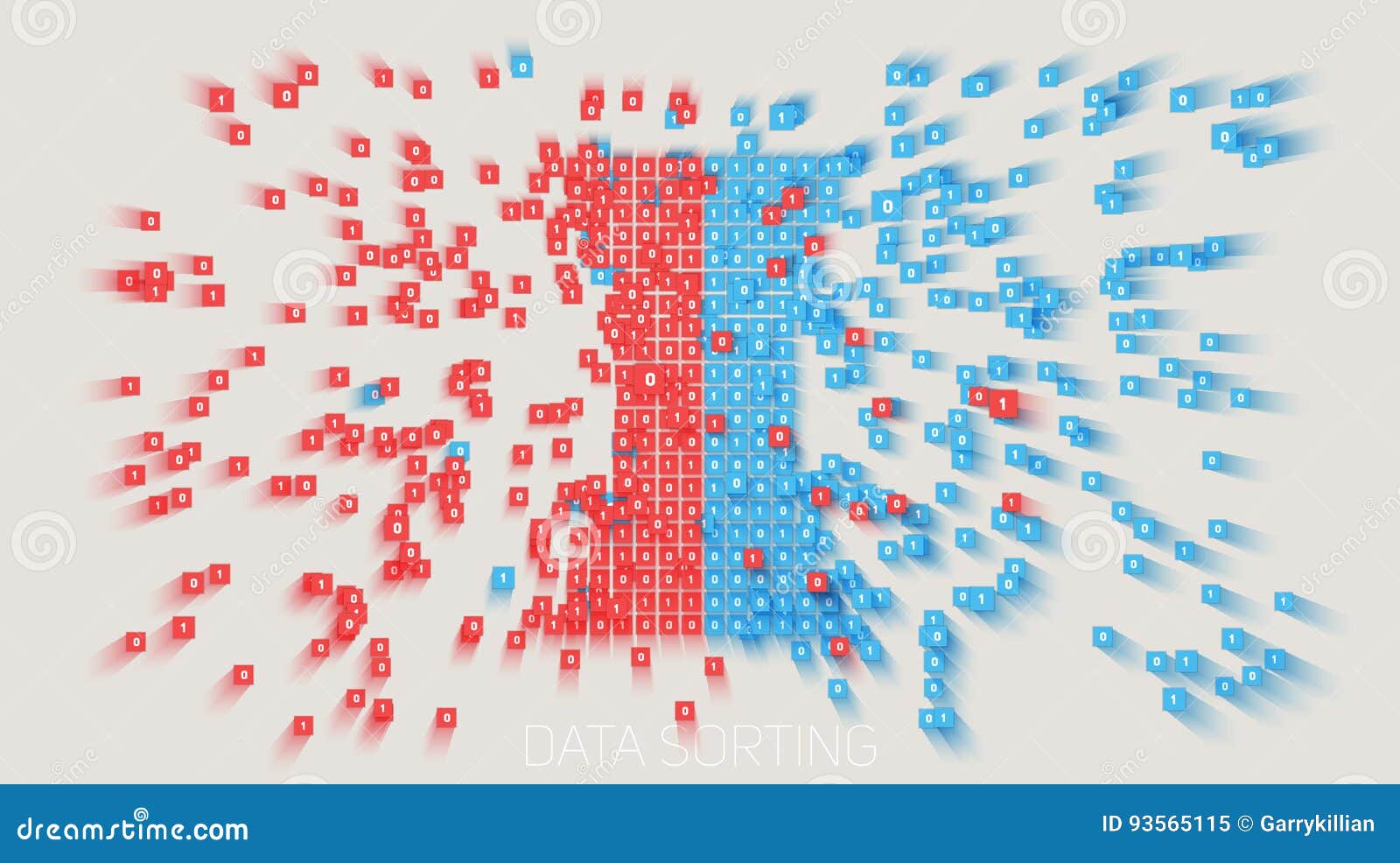 Vector Abstract Colorful Big Data Information Sorting Visualization