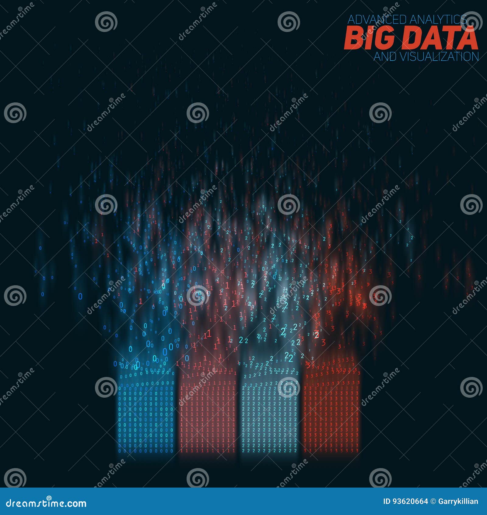 Vector Abstract Colorful Big Data Information Sorting Visualization Social Network Financial