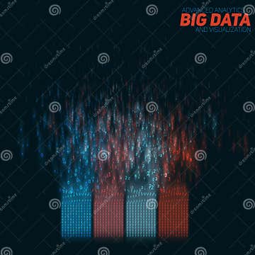 Vector Abstract Colorful Big Data Information Sorting Visualization ...