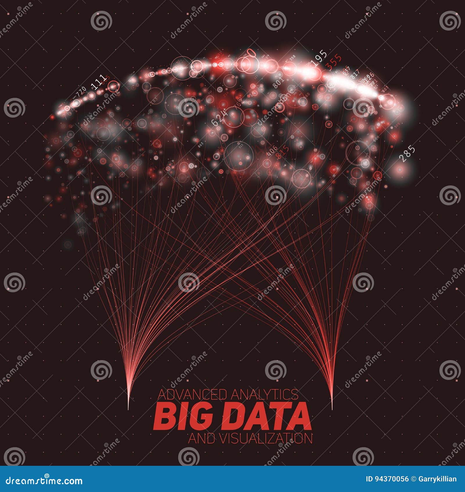 Vector Abstract Colorful Big Data Information Sorting Visualization Social Network Financial