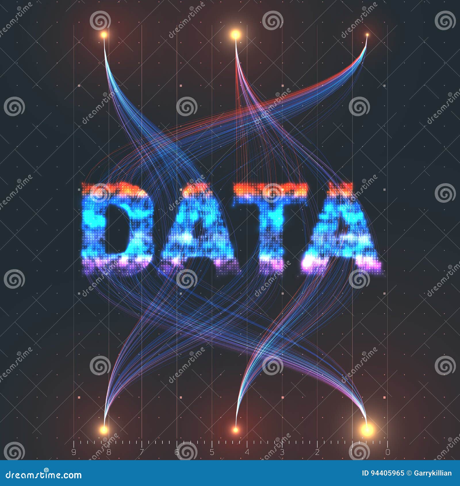 Vector Abstract Colorful Big Data Information Sorting Visualization ...