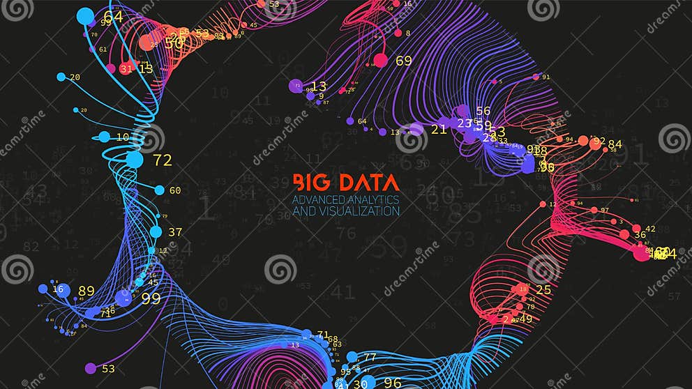Vector Abstract Colorful Big Data Information Sorting Visualization ...
