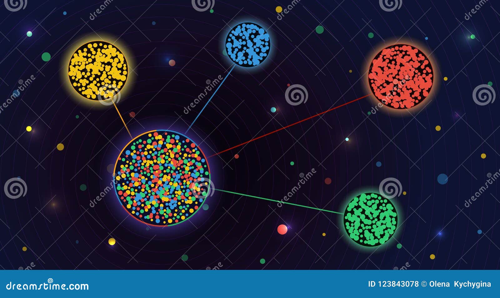 Vector Abstract Colorful Big Data Information Sorting Visualization 1172
