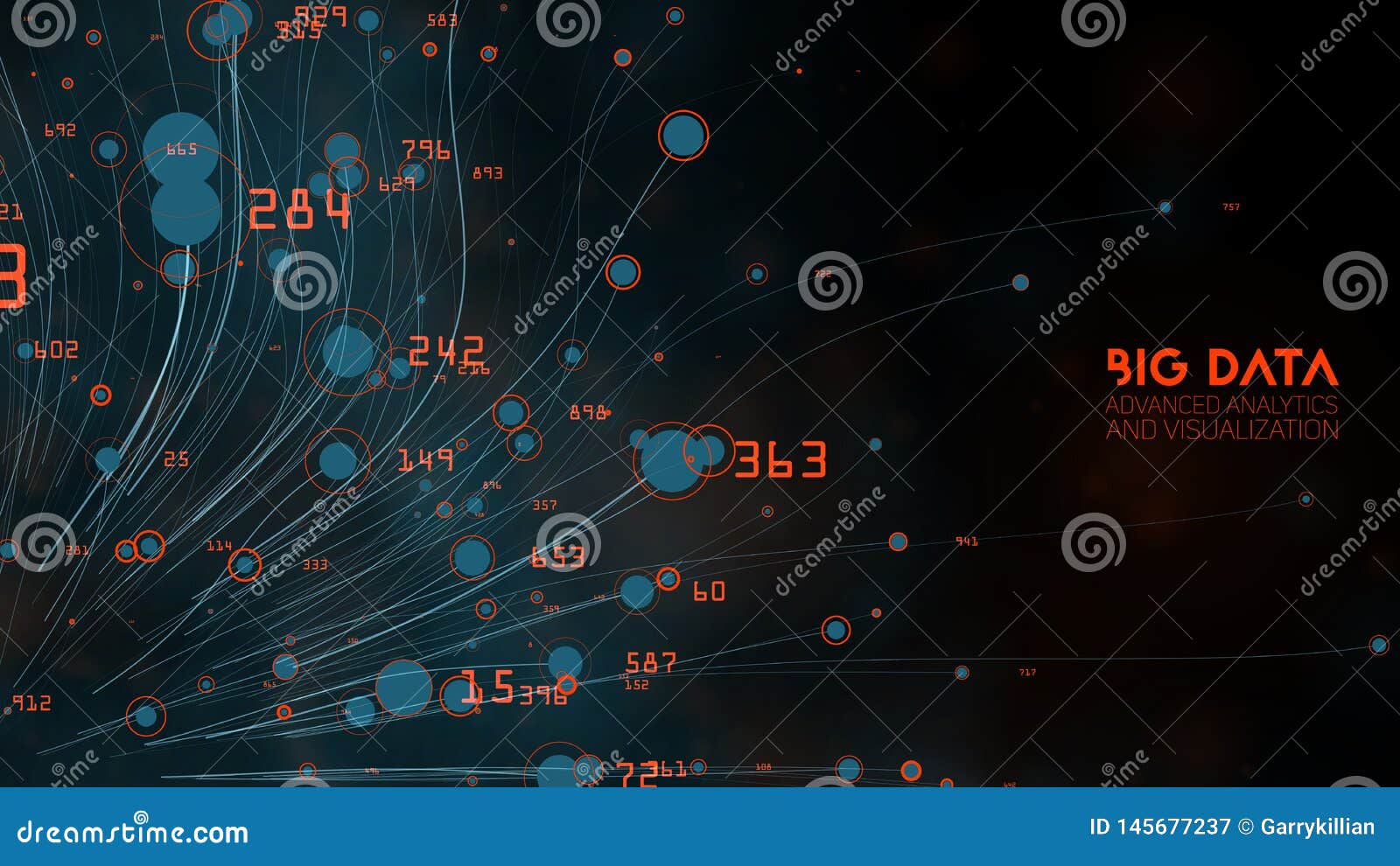 Vector Abstract Colorful Big Data Information Threads Visualization Social Network Financial