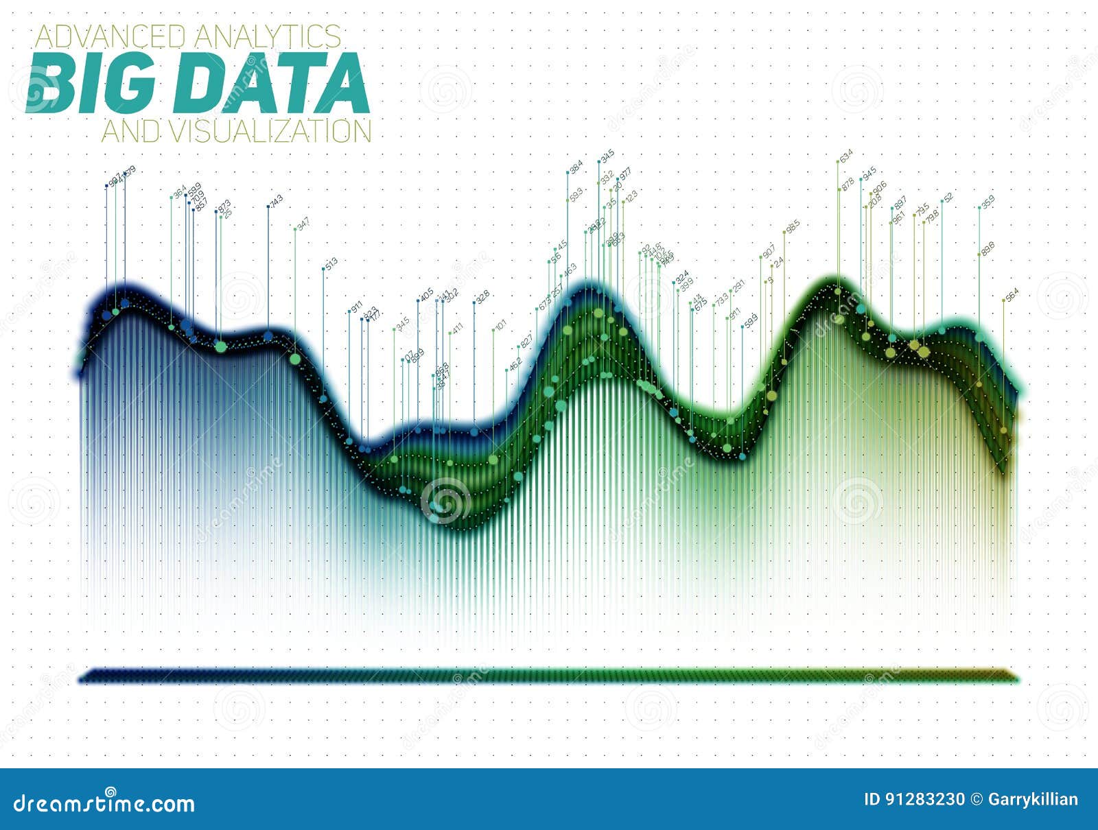 Vector Abstract Colorful Big Data Visualization. Futuristic ...