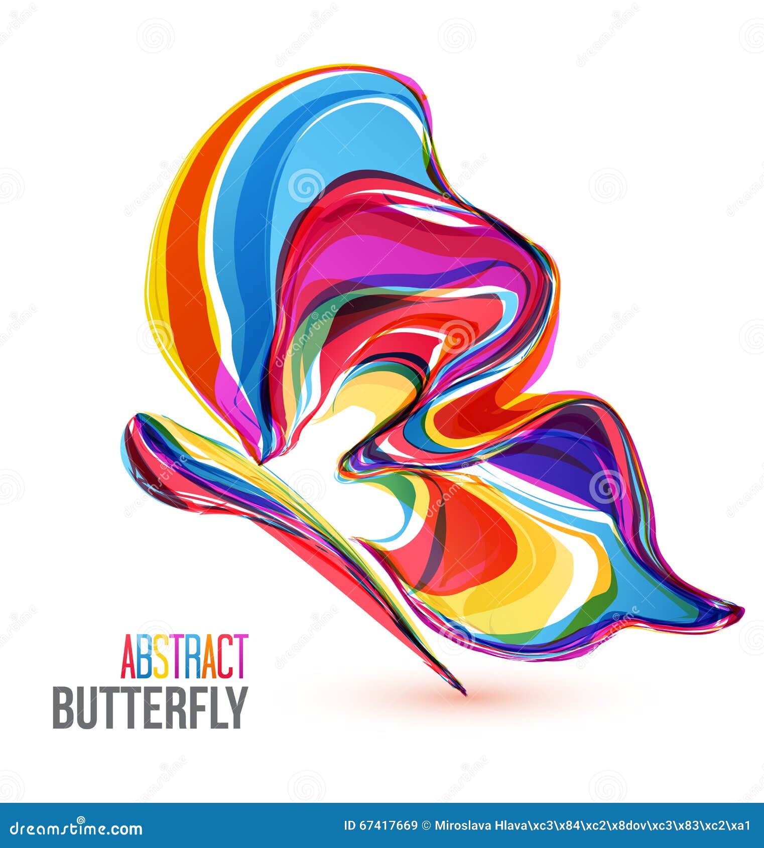 Vector Abstract Colorful Butterflies Stock Vector - Illustration of ...