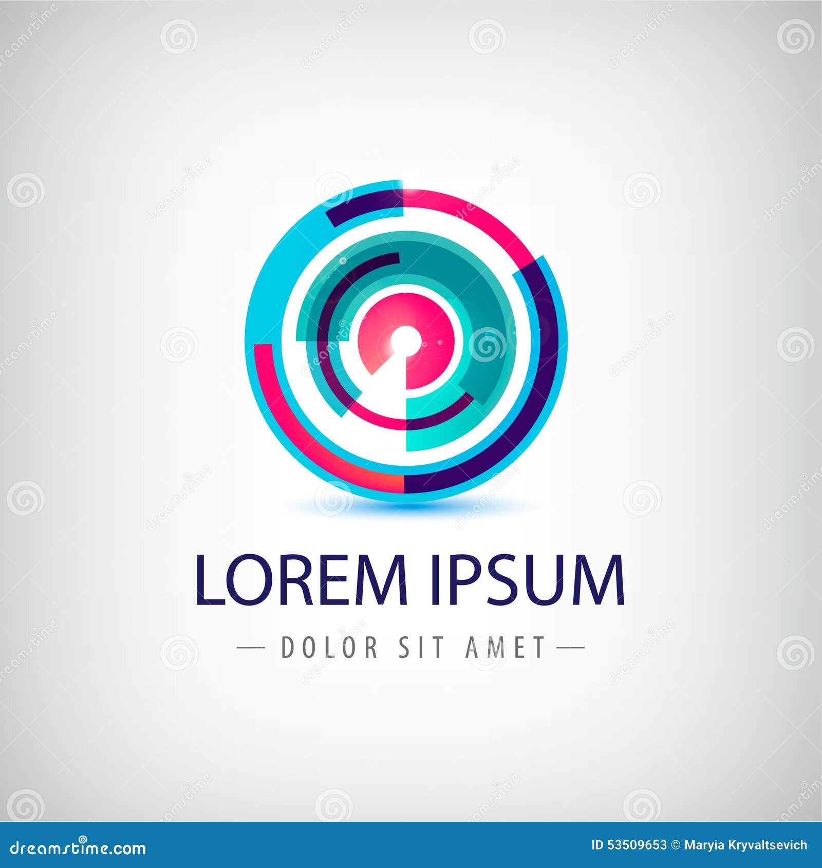 Vector Abstract Colorful Circle Loop Logo Stock Vector - Illustration ...