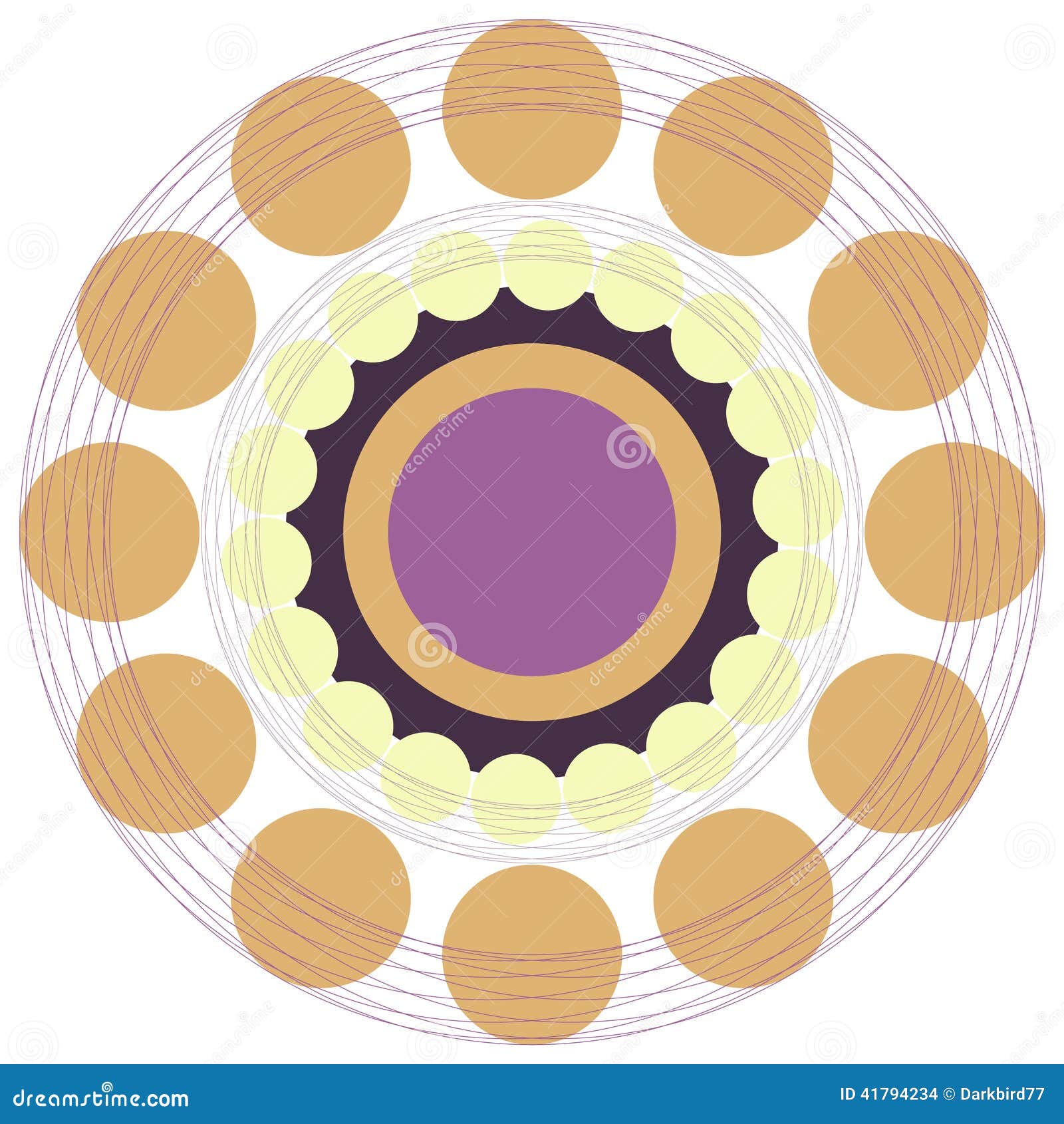 Vector Abstract Colorful Circles Retro Style Stock Illustration ...