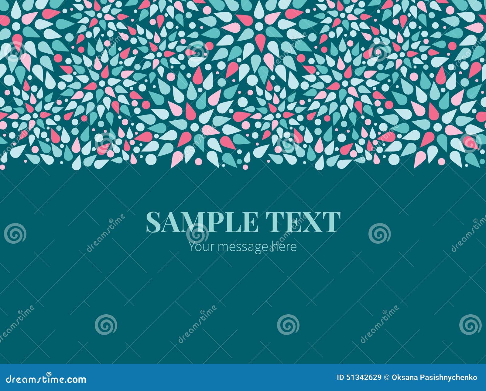 Vector Abstract Colorful Drops Horizontal Border Stock Vector ...